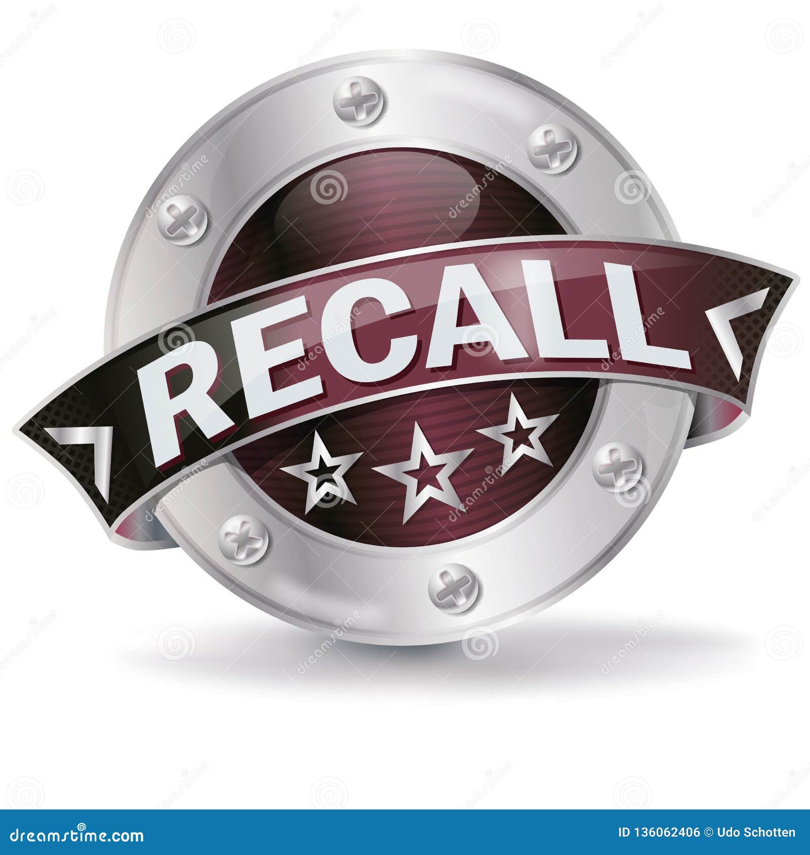 Button with recall stock vector. Illustration of action - 136062406