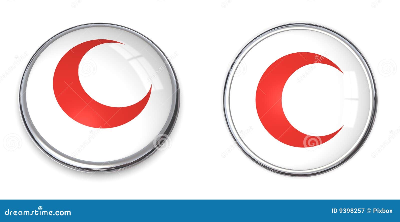 Button Red Crescent Symbol editorial photography. Illustration of ...