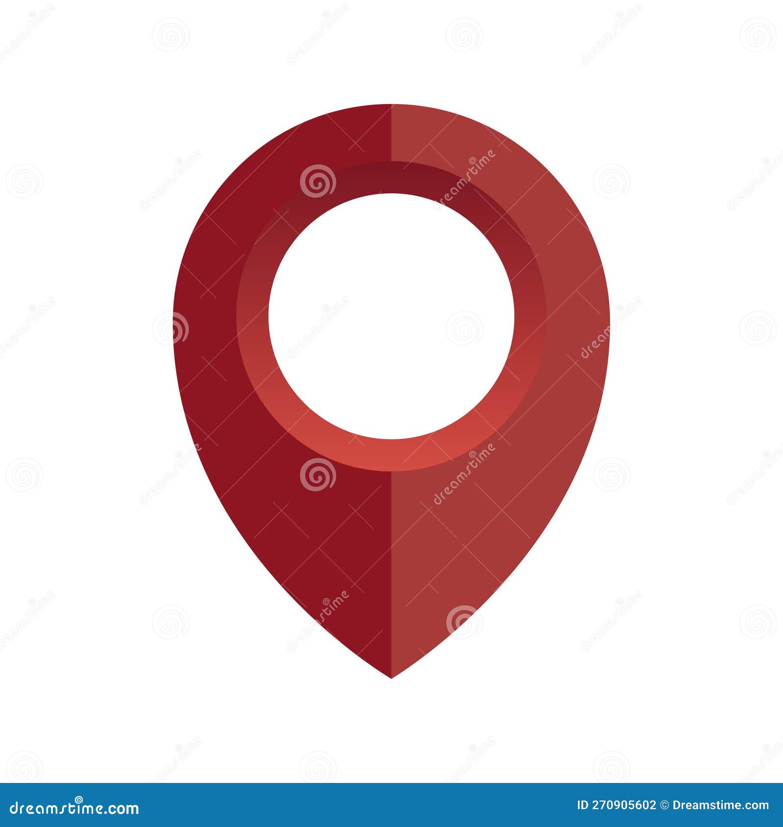 Button with Red Pin. Vector Illustration Stock Vector - Illustration of ...