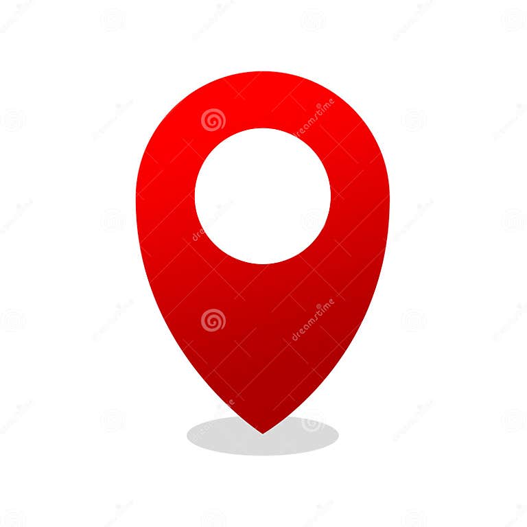 Button with Red Pin. Vector Illustration Stock Vector - Illustration of ...