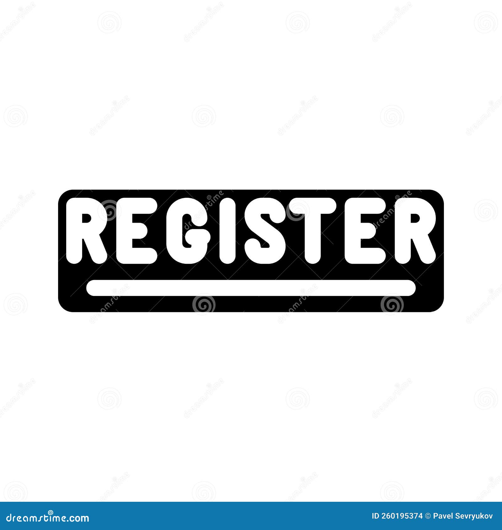 Button Registration Glyph Icon Vector Illustration Stock Illustration ...