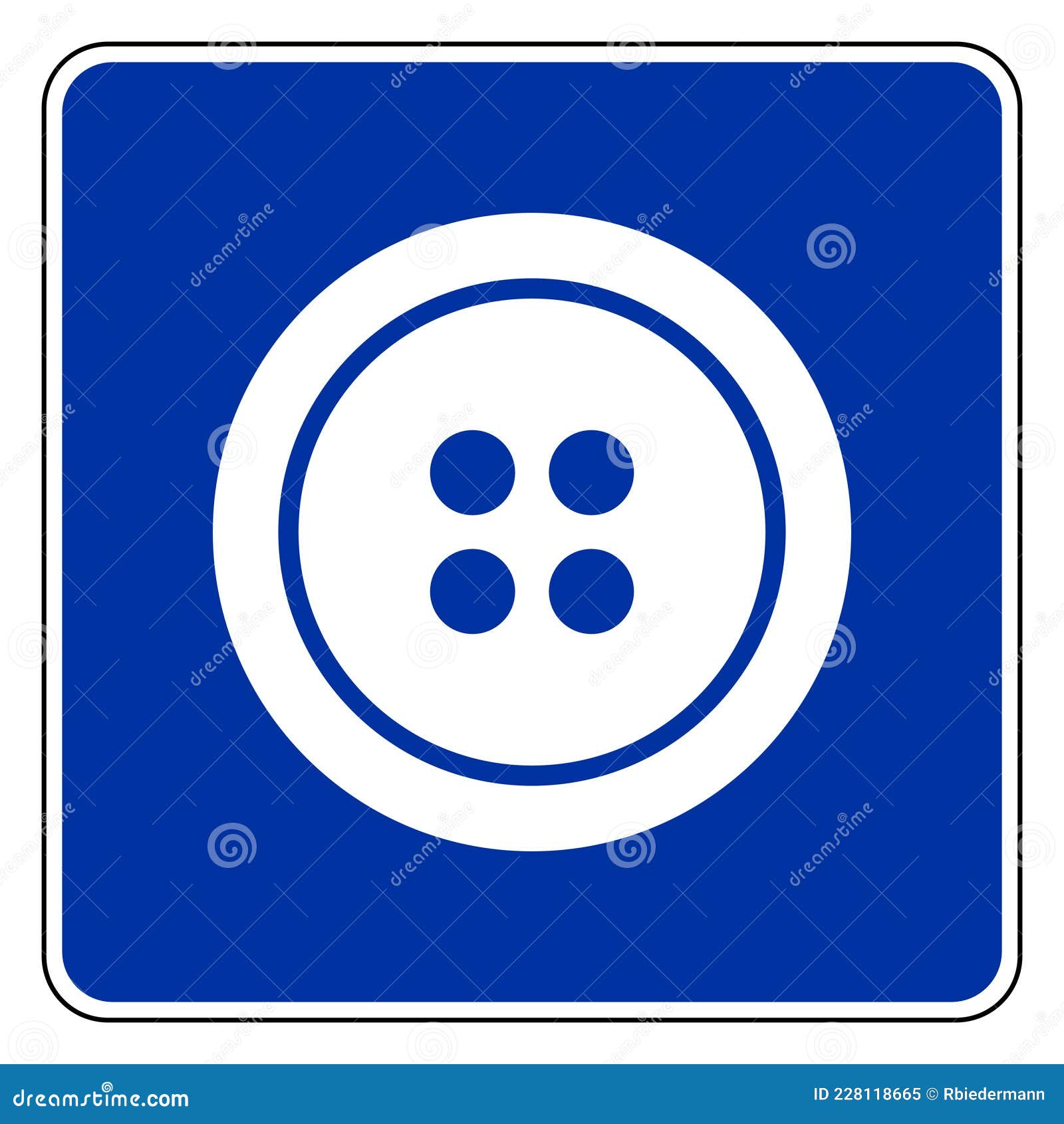 Button and road sign stock vector. Illustration of tailor - 228118665