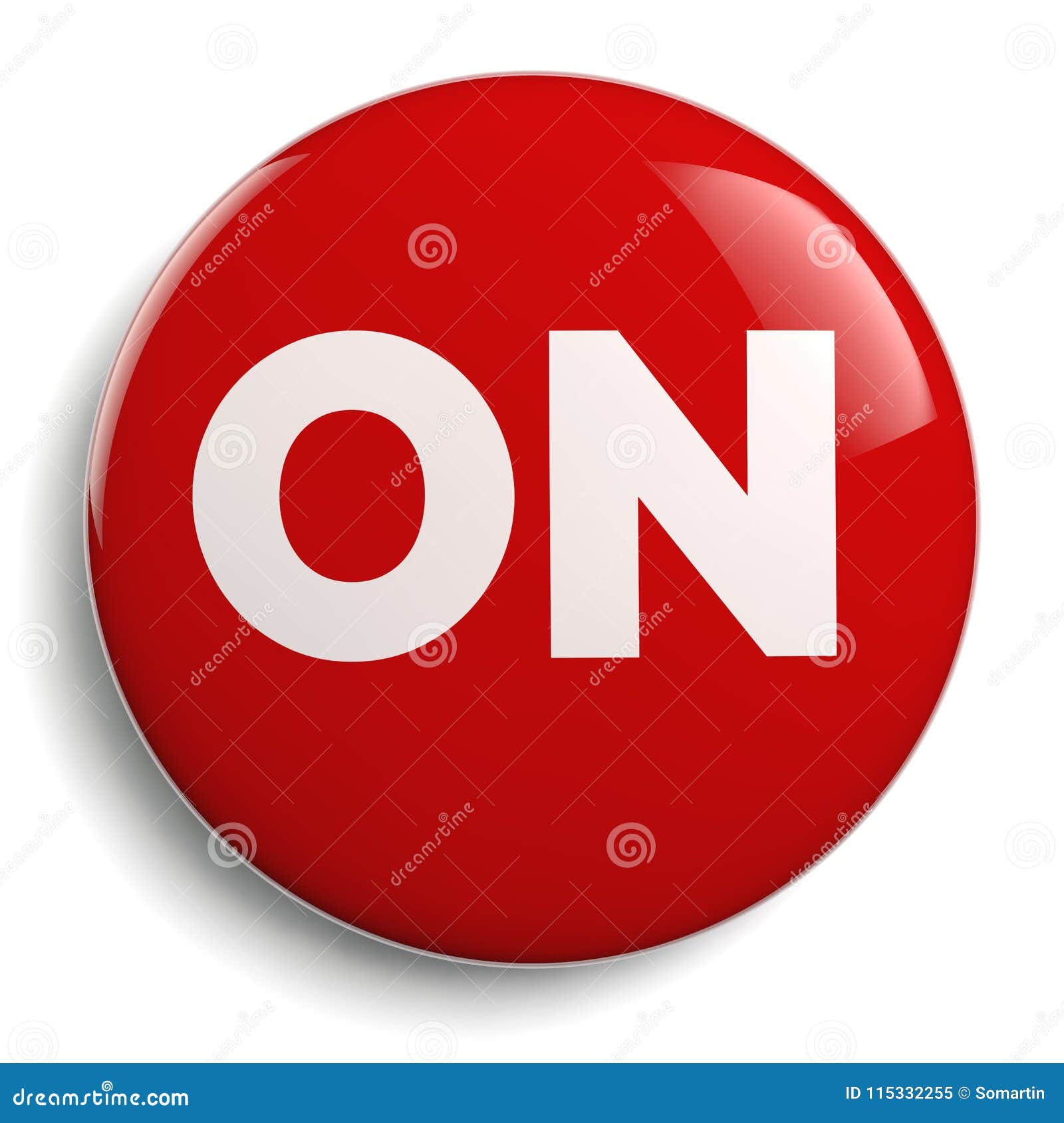 On Button Round Black Icon stock illustration. Illustration of activate ...
