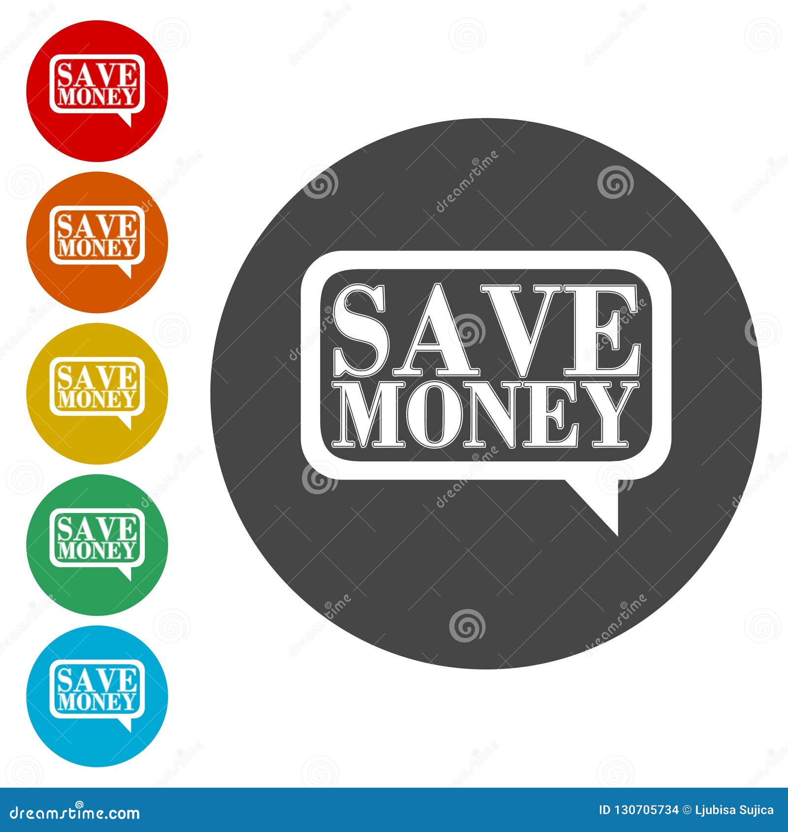 Button save money stock vector. Illustration of idea - 130705734