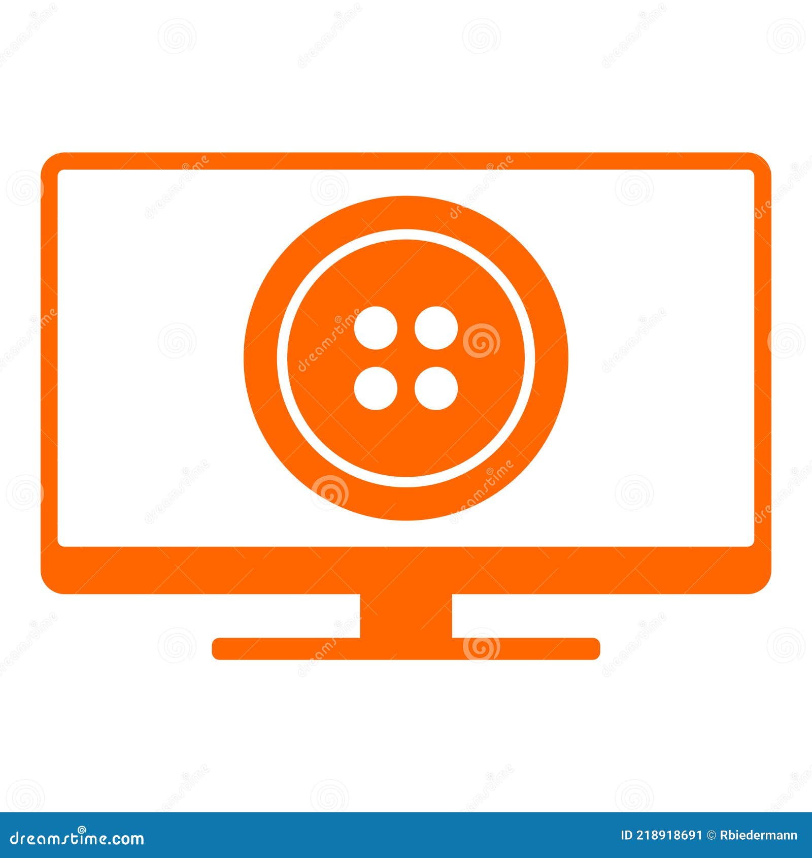 Button and screen stock vector. Illustration of textile - 218918691