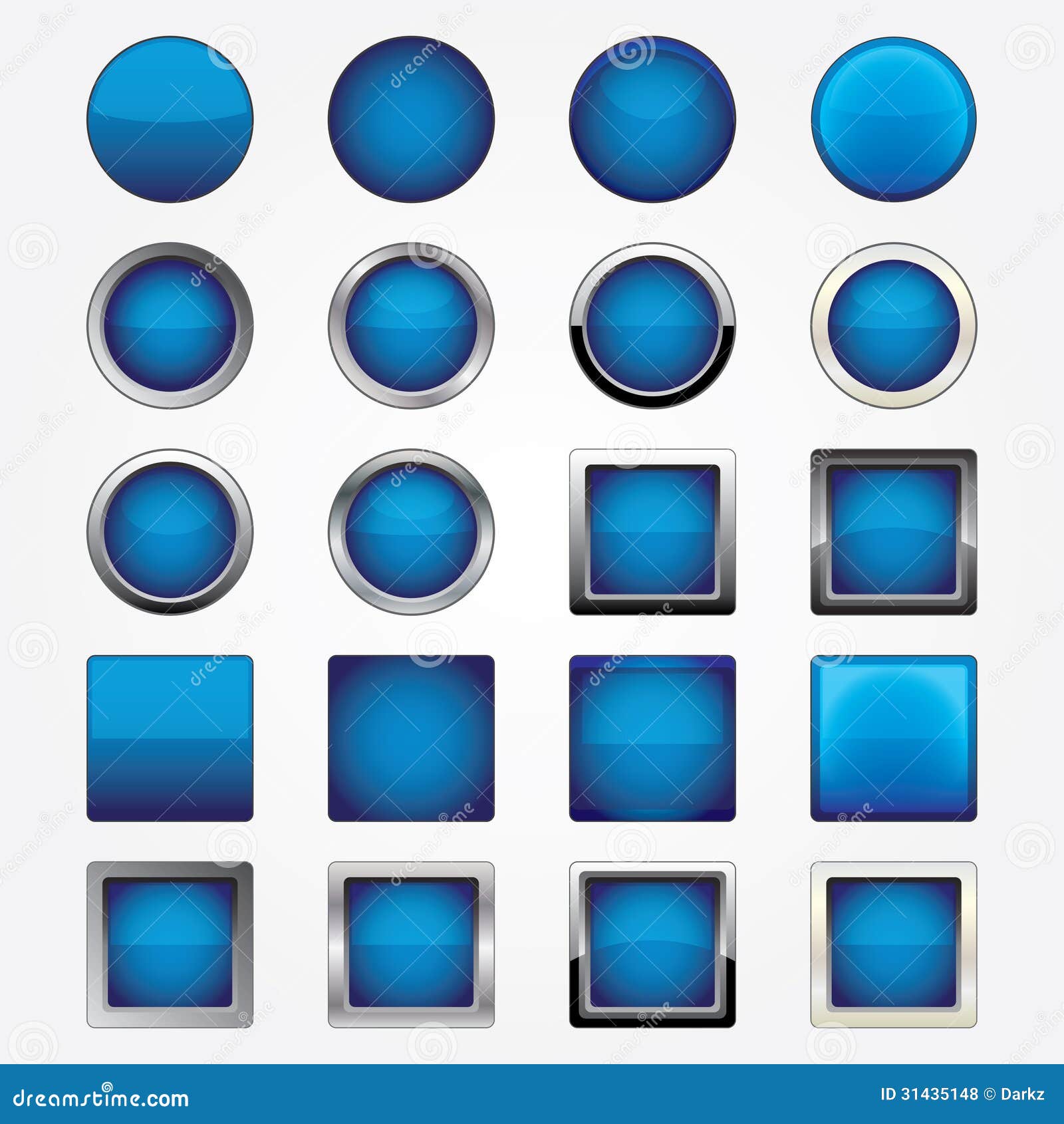 Button set stock illustration. Illustration of glossy - 31435148