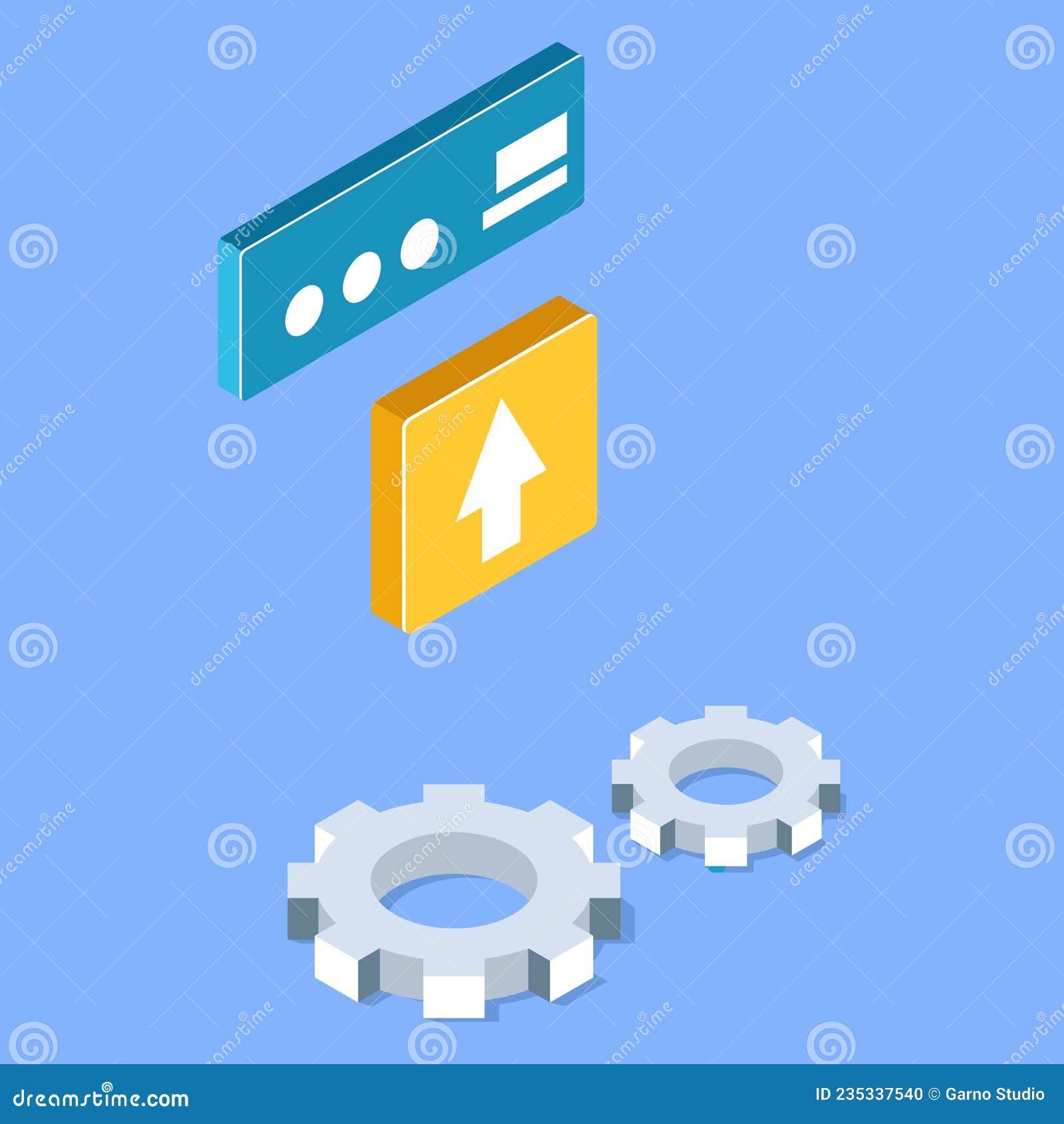 Button Set. Gear Wheels stock vector. Illustration of utility - 235337540