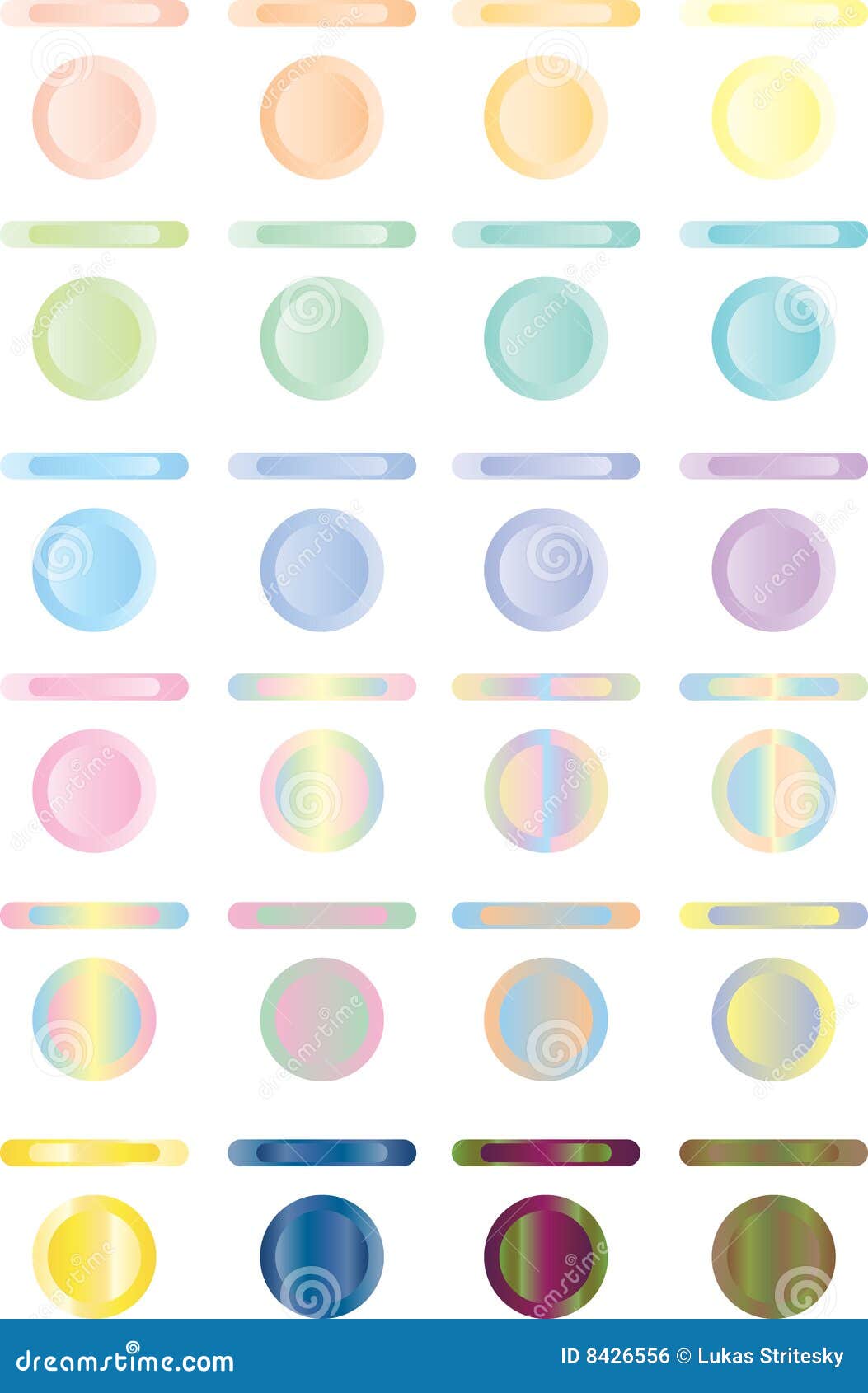 Button, Set Of Light Buttons Of Red, Blue, Green.. Stock Vector ...
