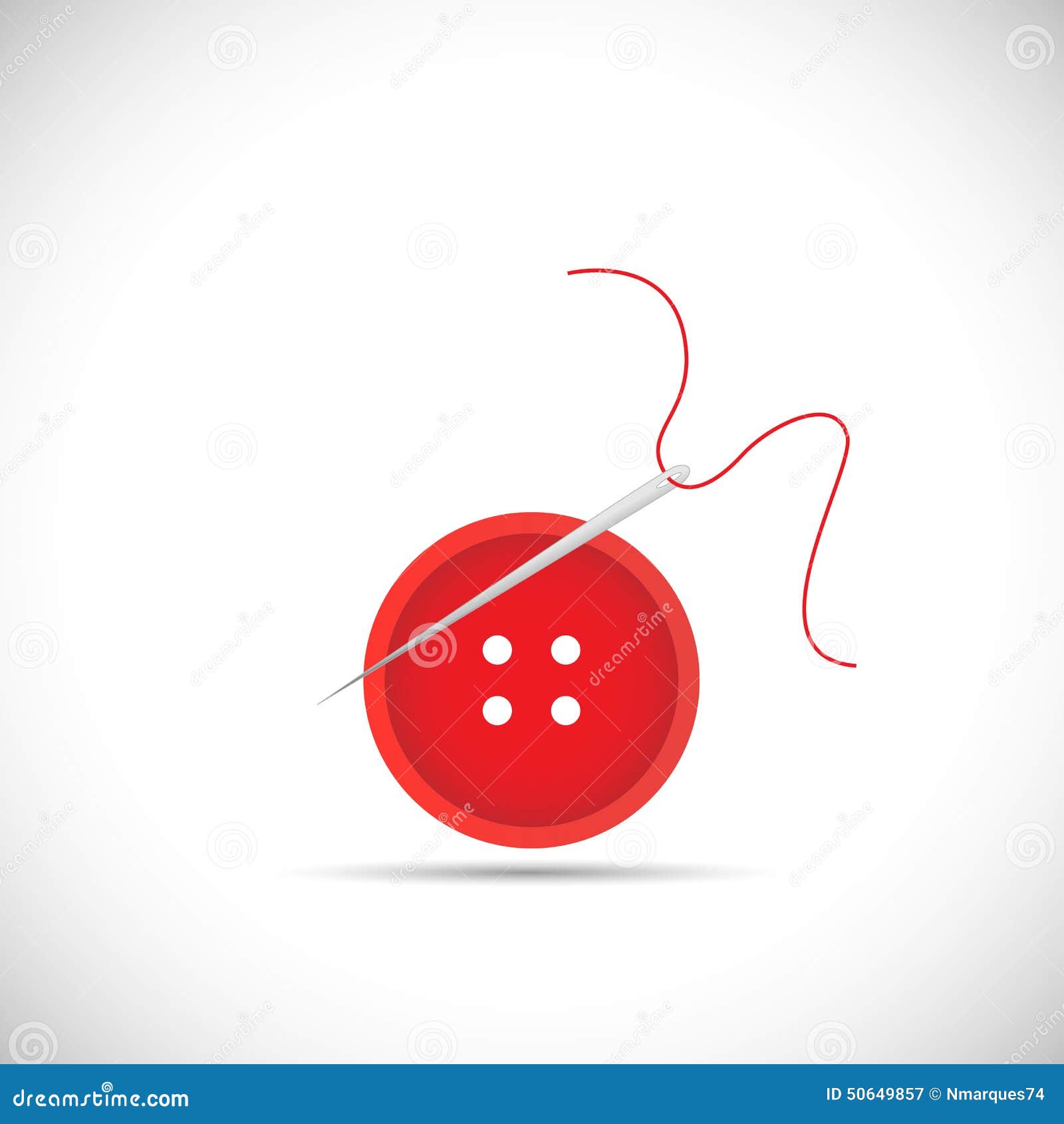 Button Sewing Illustration stock vector. Illustration of needles - 50649857