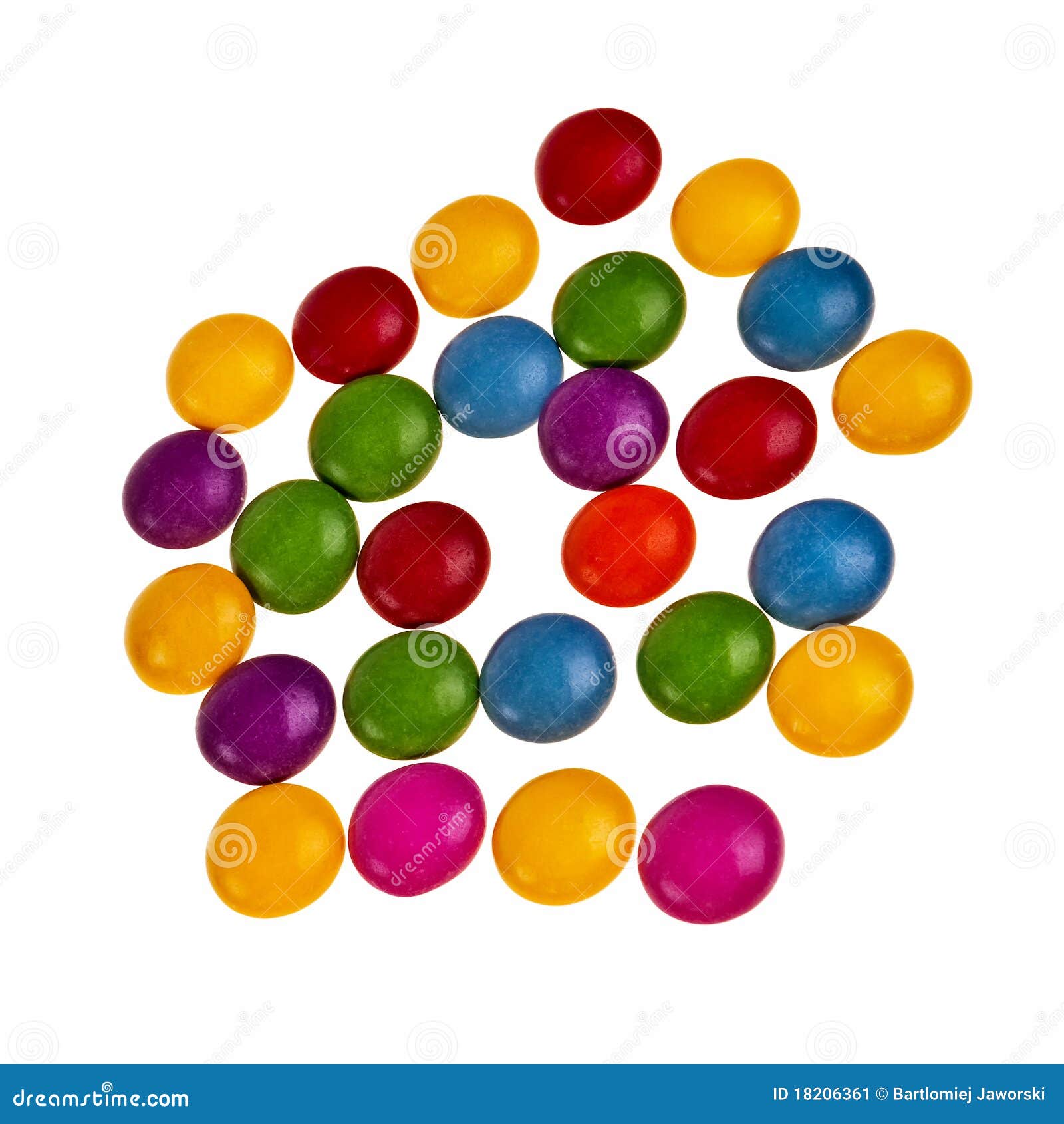 Button Shaped Colorful Candies. Stock Image - Image of yellow, white ...