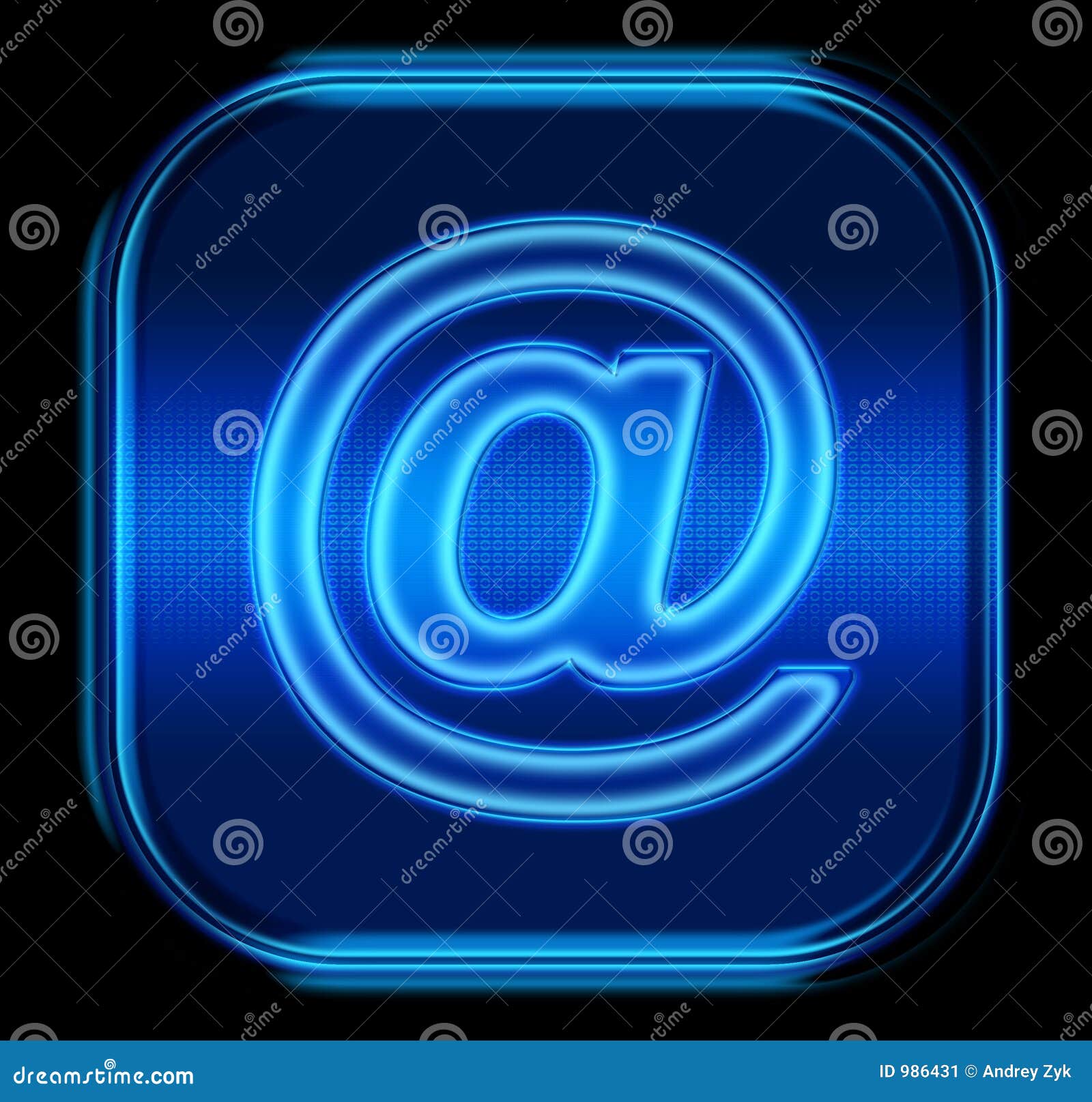 The button at-sign blue stock image. Image of power, internet - 986431