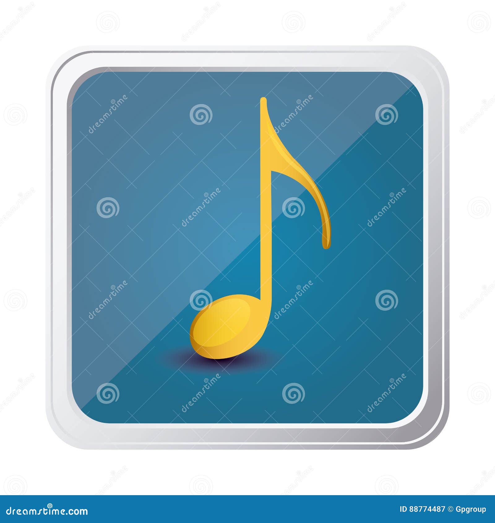 Eighth Note Drawn By Hand With Rough Brush. Music Icon, Symbol, Logo ...