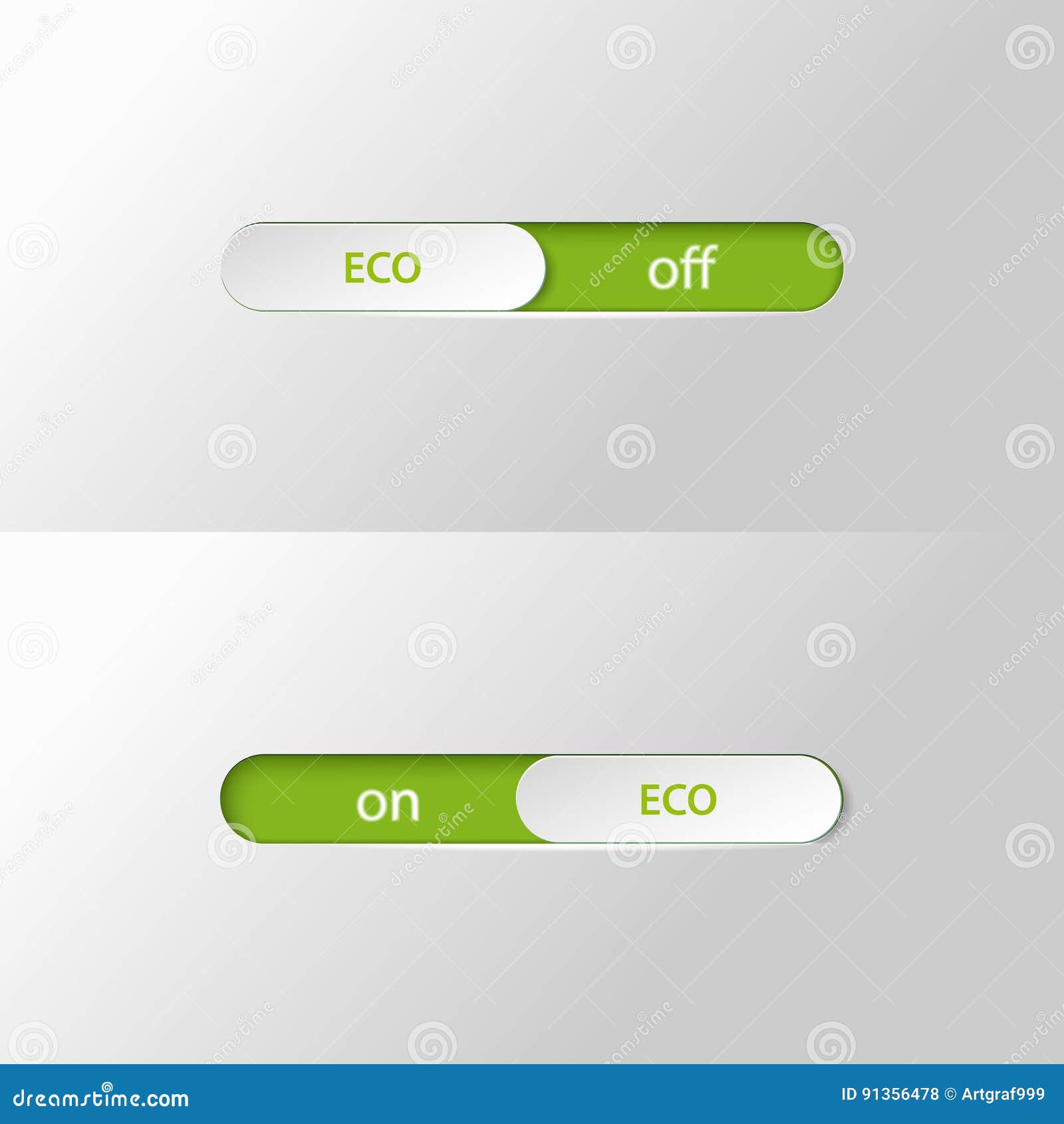 Button slider eco on off stock illustration. Illustration of ...