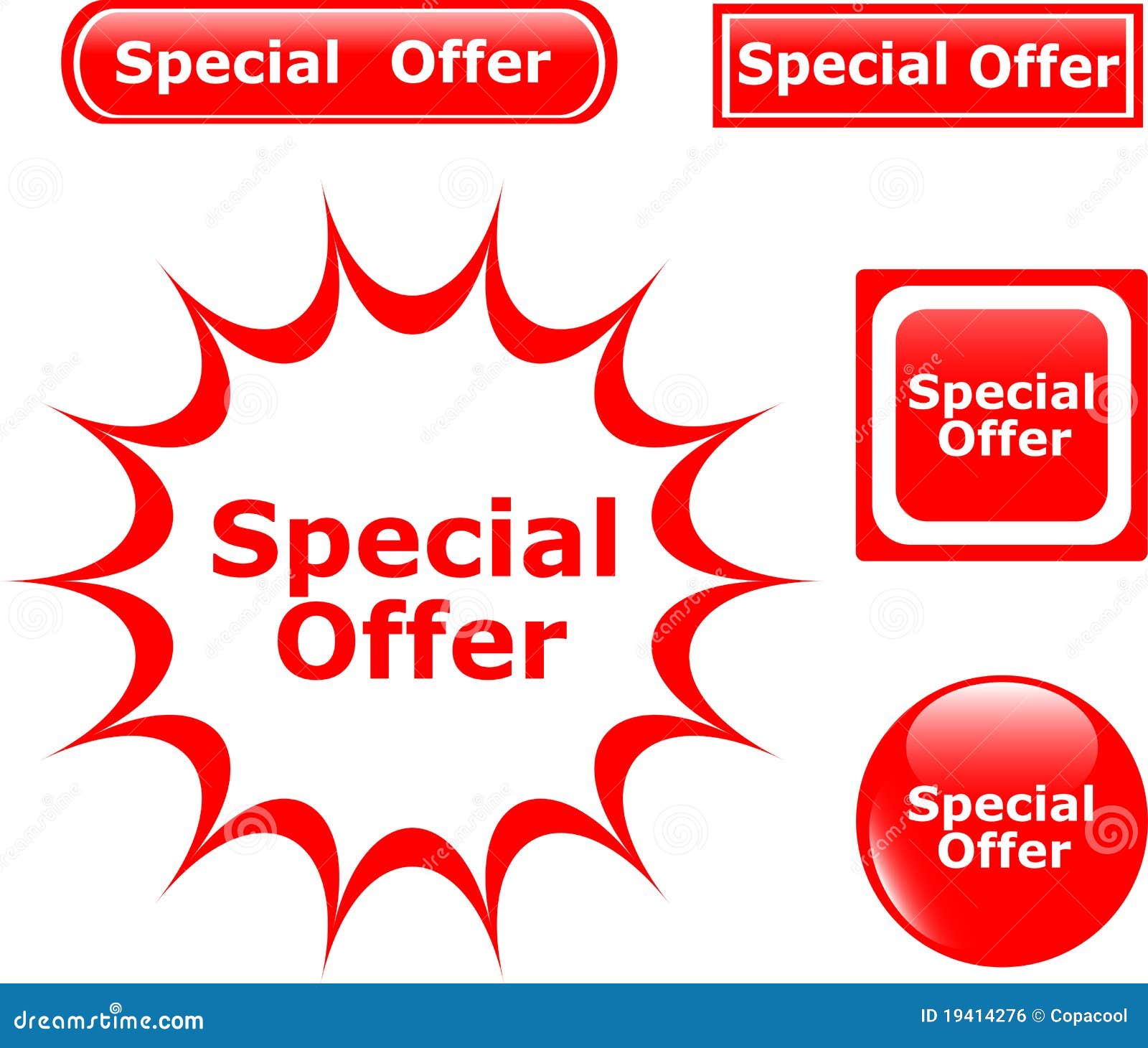 Button Special Offer Glossy Icons Stock Illustration - Illustration of ...
