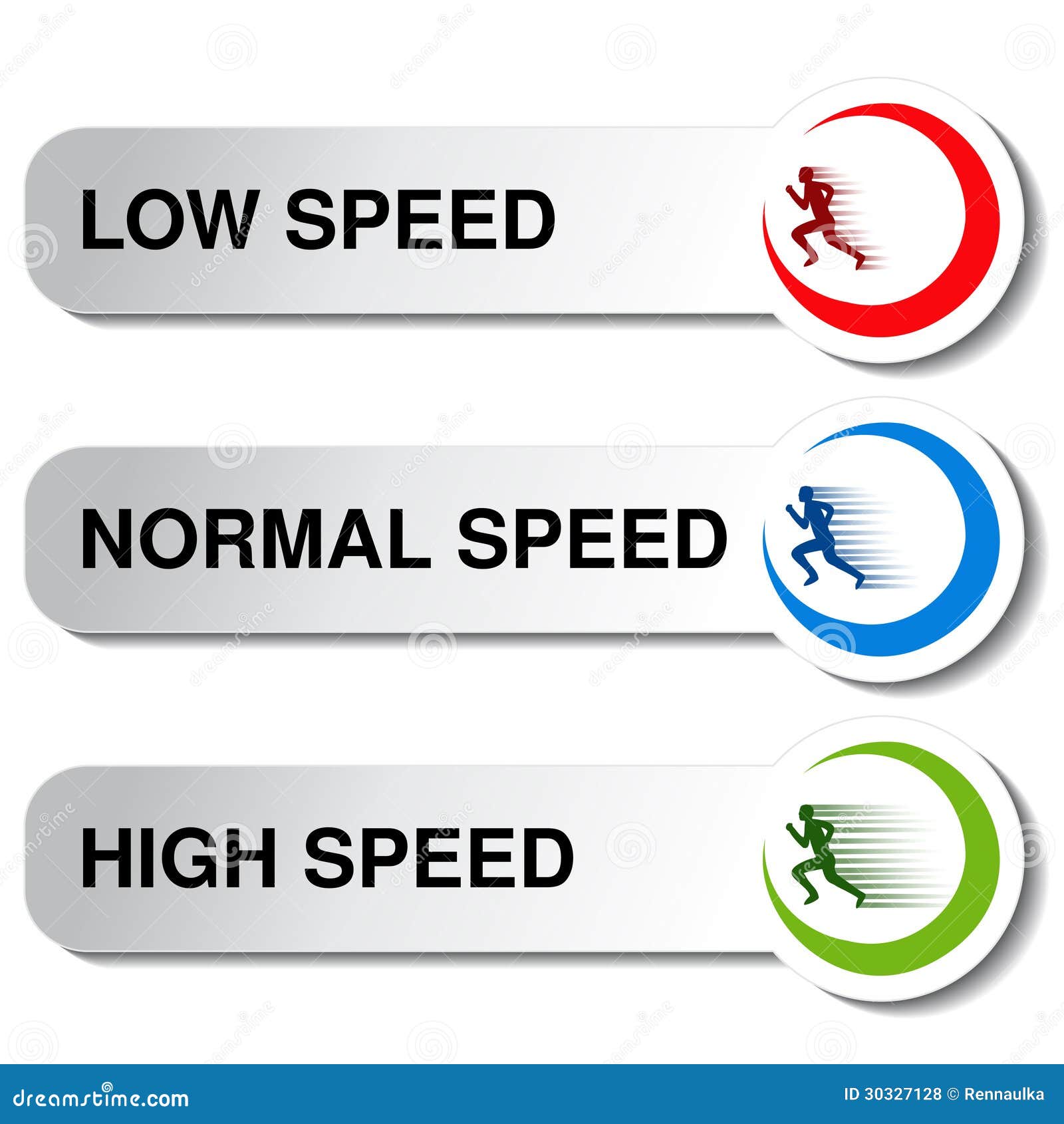 Button of Speed - Low, Normal, High Stock Vector - Illustration of ...