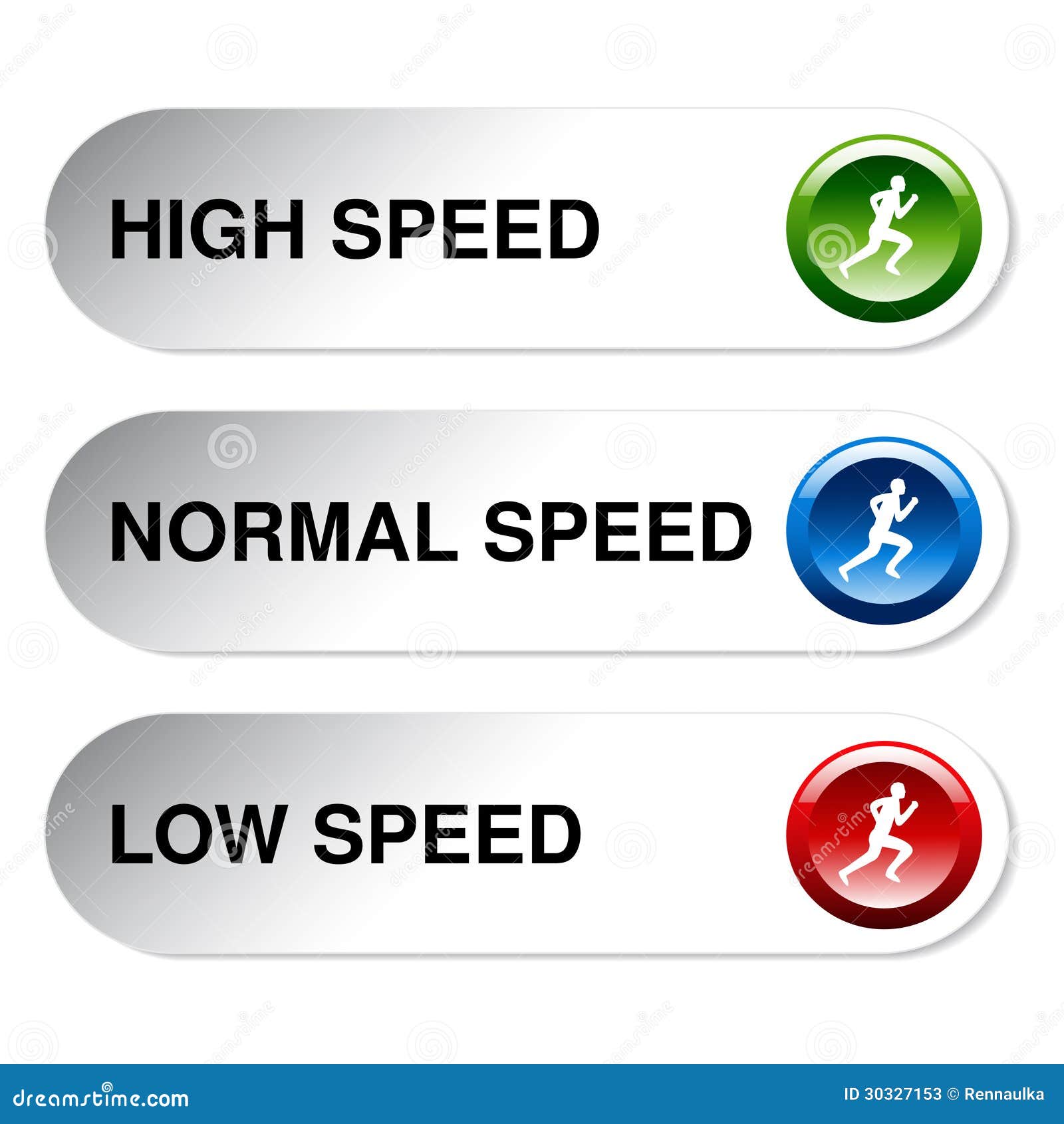 Button of Speed - Low, Normal, High Stock Vector - Illustration of ...