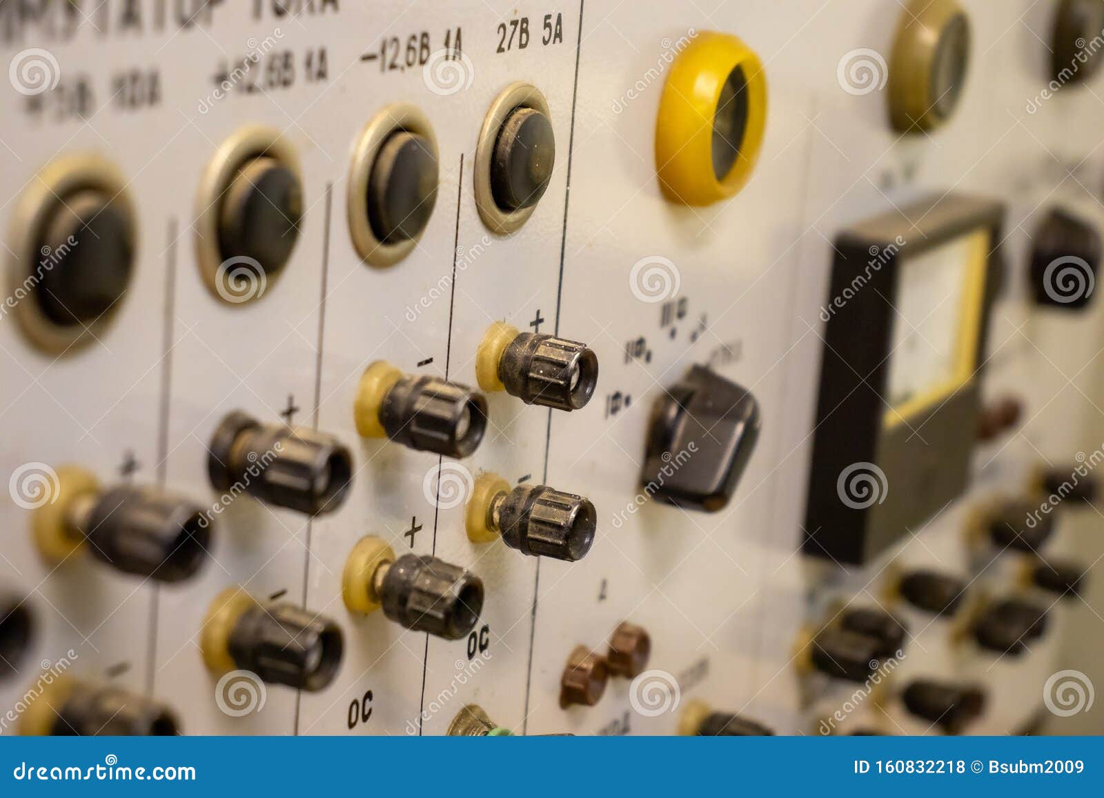 Button Stand. Electric Panel with Buttons. Factory Energy Switch Stock ...