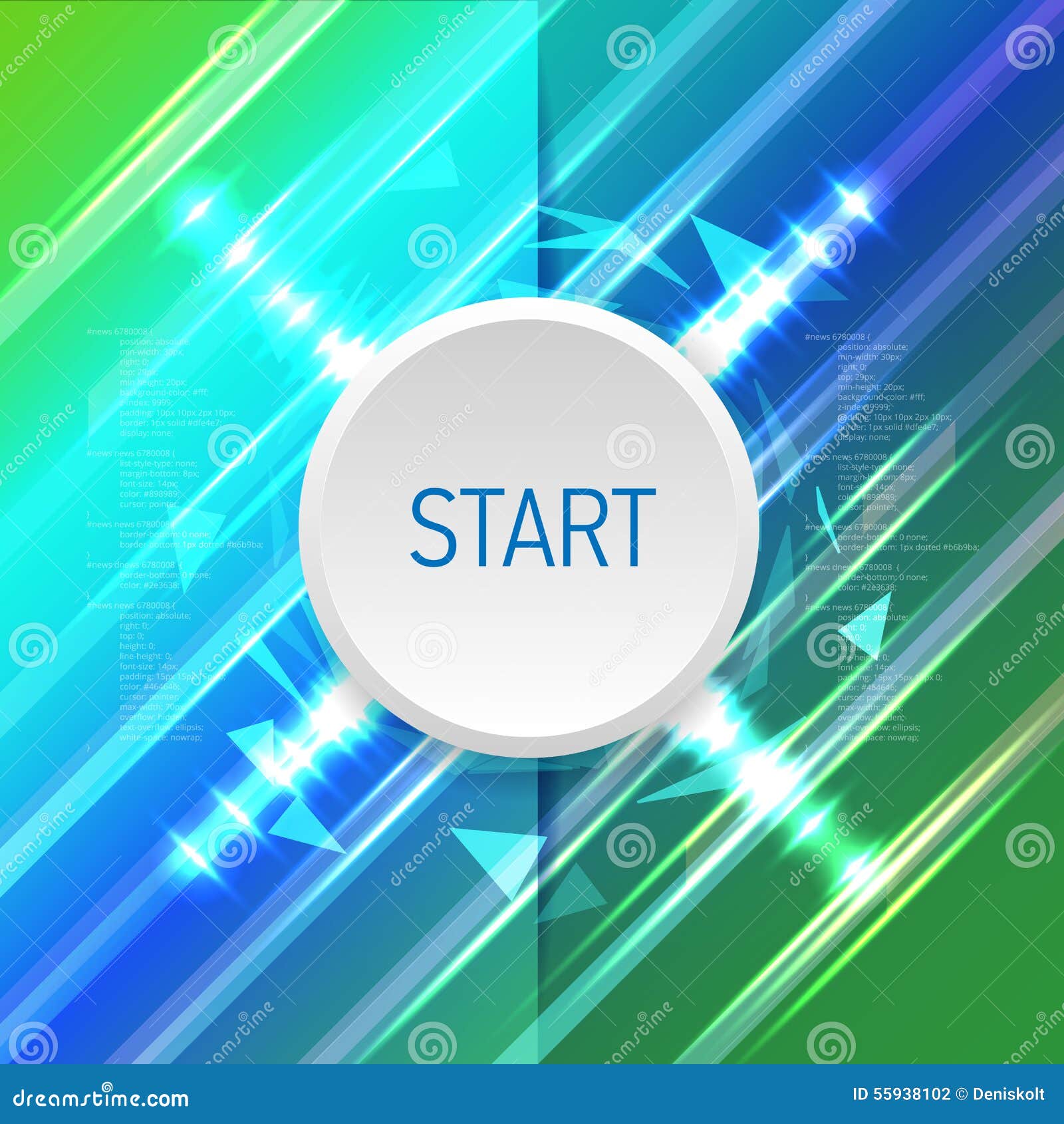 Button start stock vector. Illustration of abstract, circle - 55938102