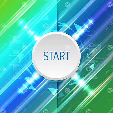 Button start stock vector. Illustration of abstract, circle - 55938102