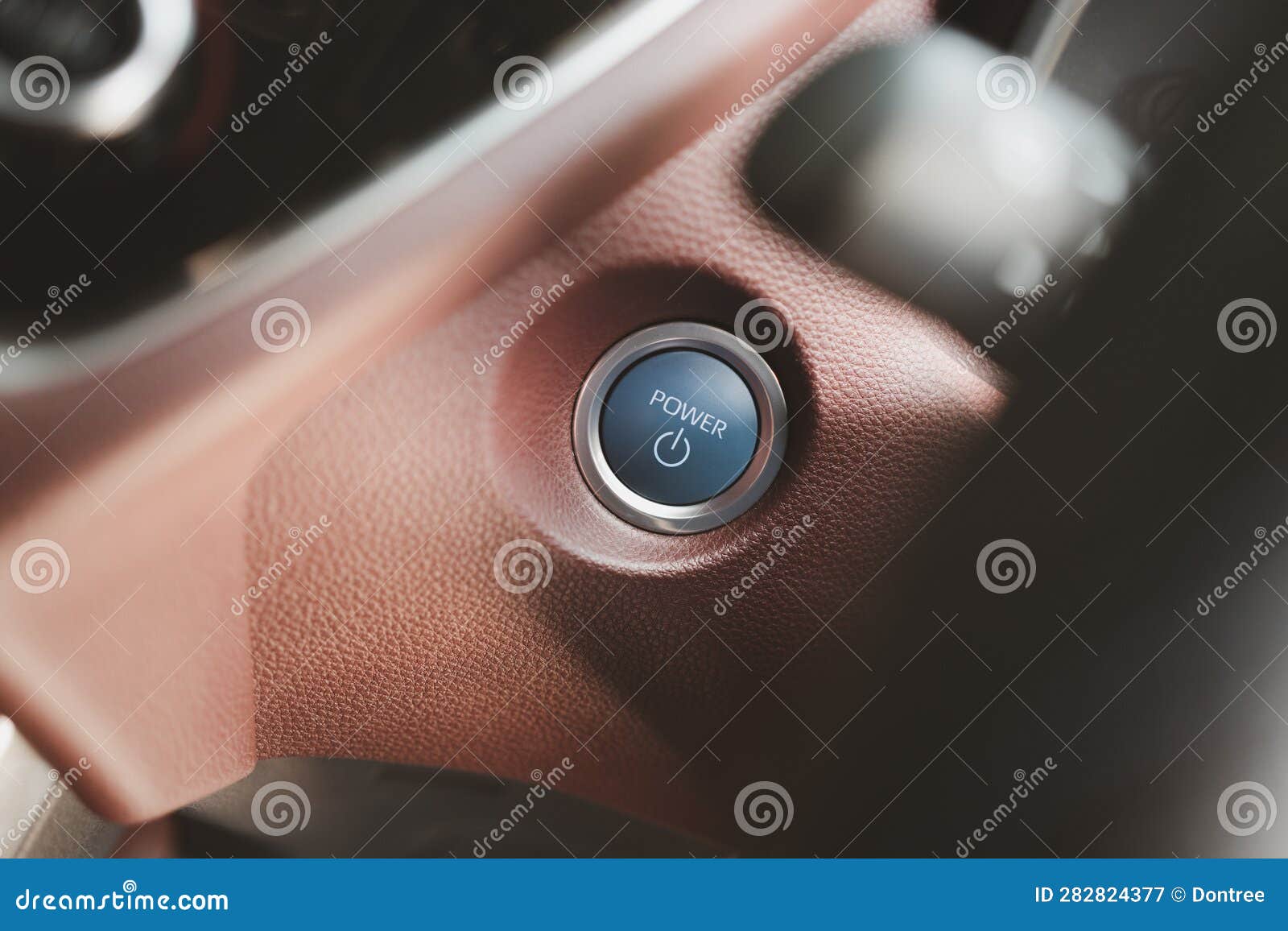 Button Start and Turn Off the Ignition of the Car Engine, Electric Key ...