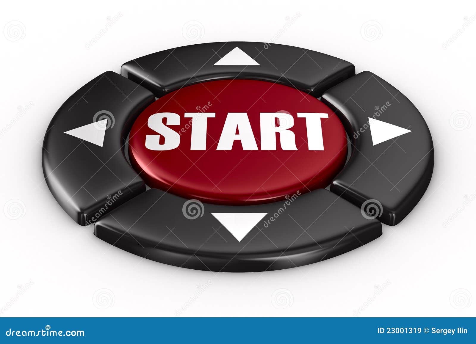 Button Start on White Background Stock Illustration - Illustration of ...