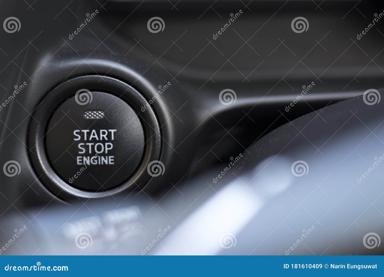 Button for Starting and Turning Off the Engine of the Car. Stock Image ...