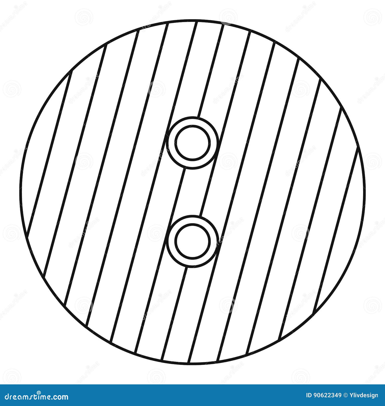 Button with Stripes Icon, Outline Style Stock Vector - Illustration of ...