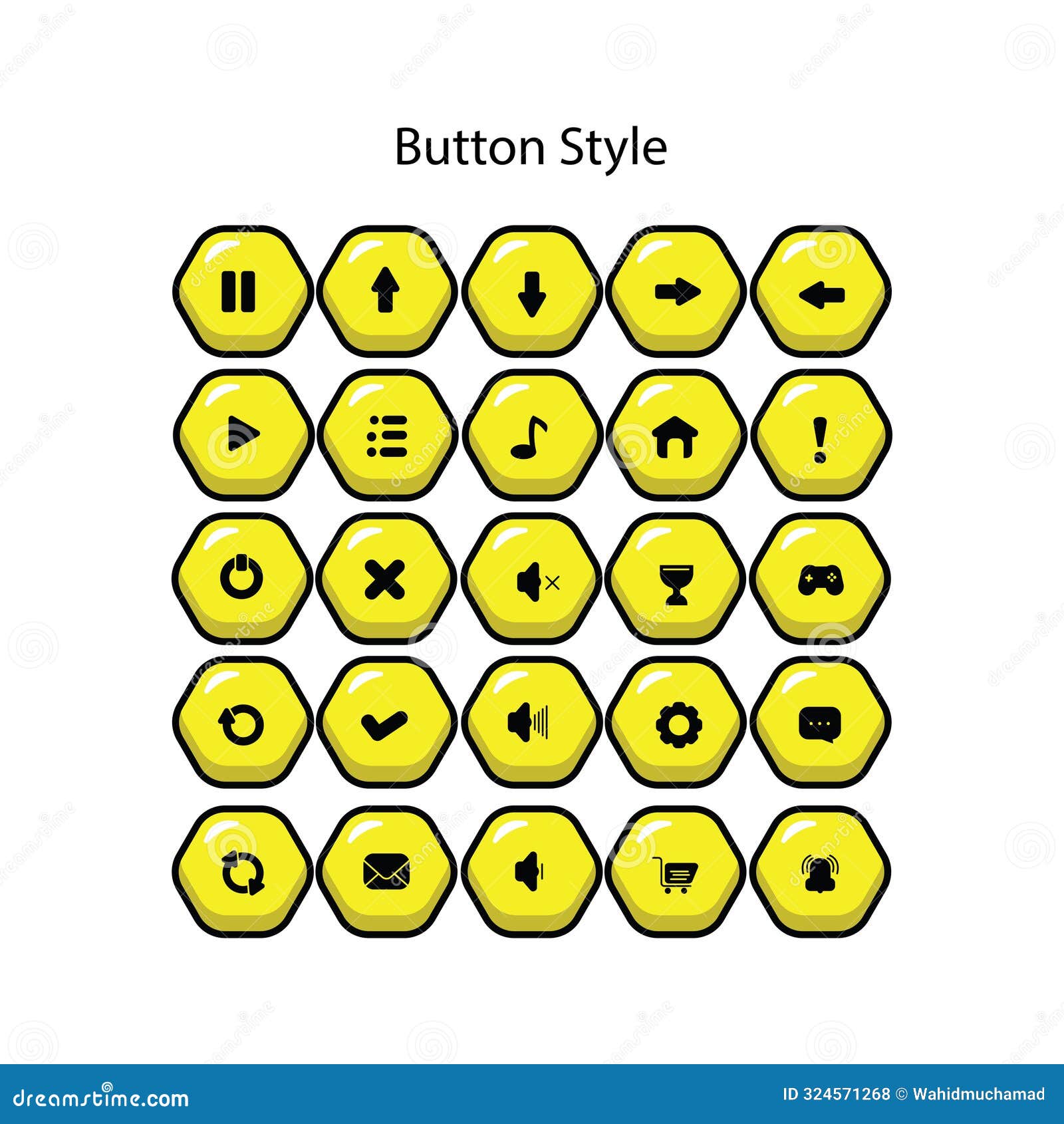 Button Styles are Used for Various Graphic Design Purposes, Web Design ...