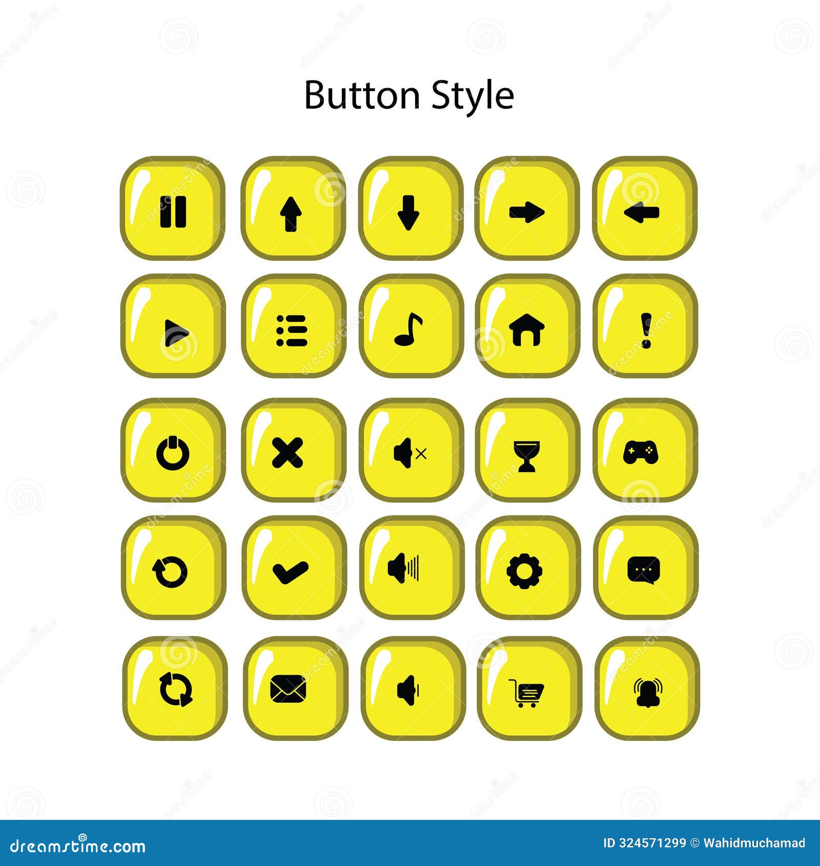Button Styles are Used for Various Graphic Design Purposes, Web Design ...
