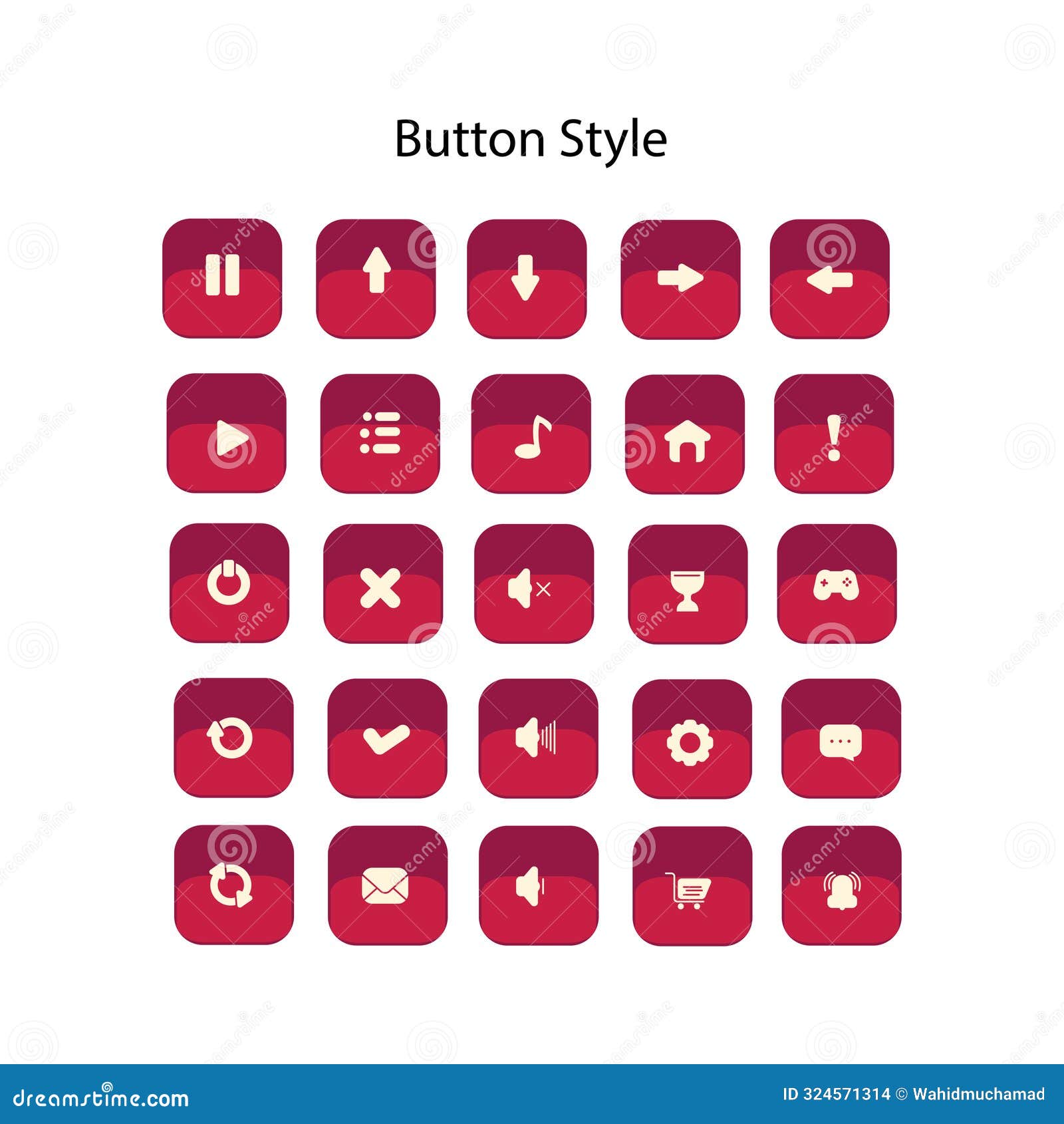 Button Styles are Used for Various Graphic Design Purposes, Web Design ...