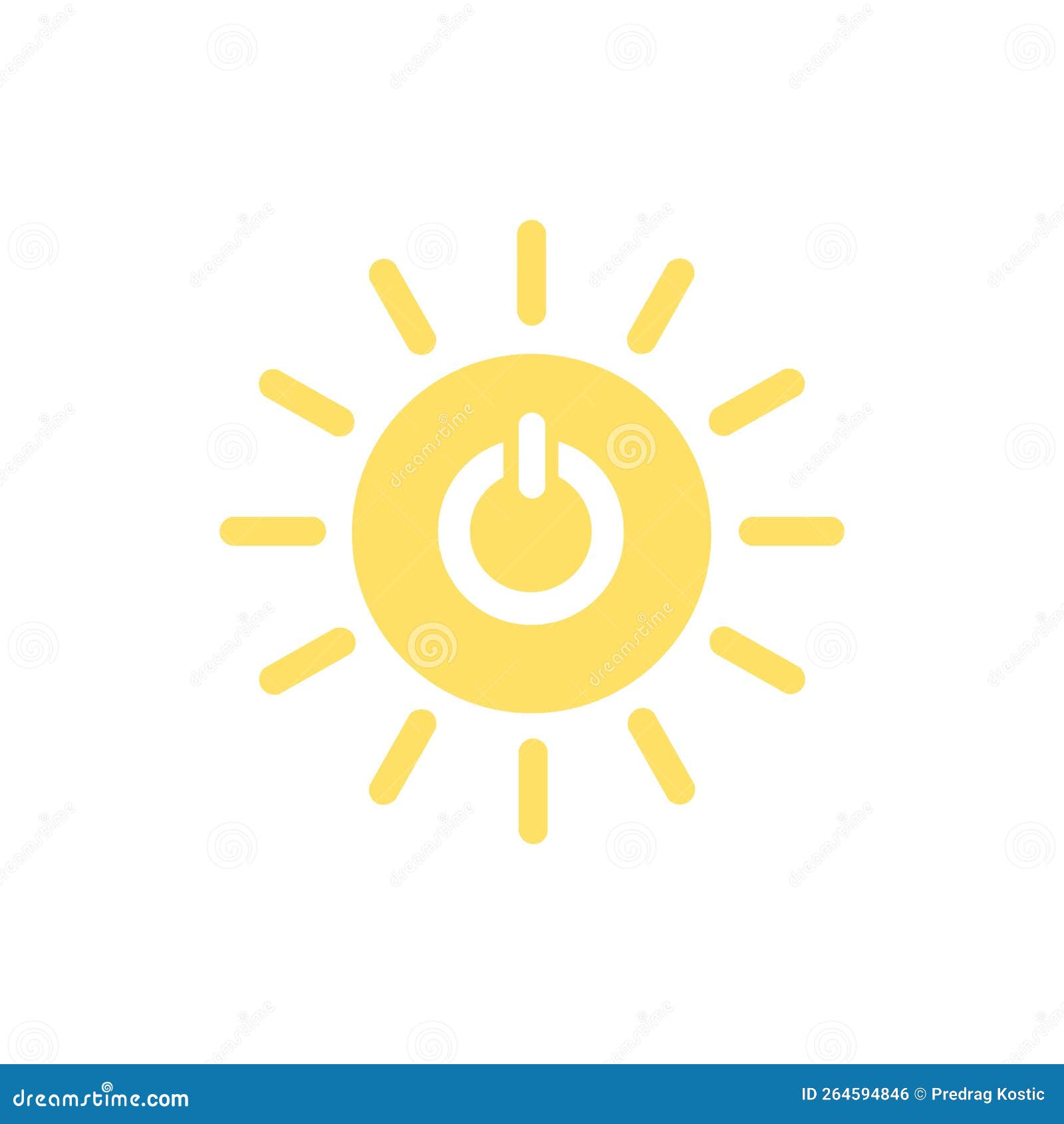 Button sun stock illustration. Illustration of button - 264594846