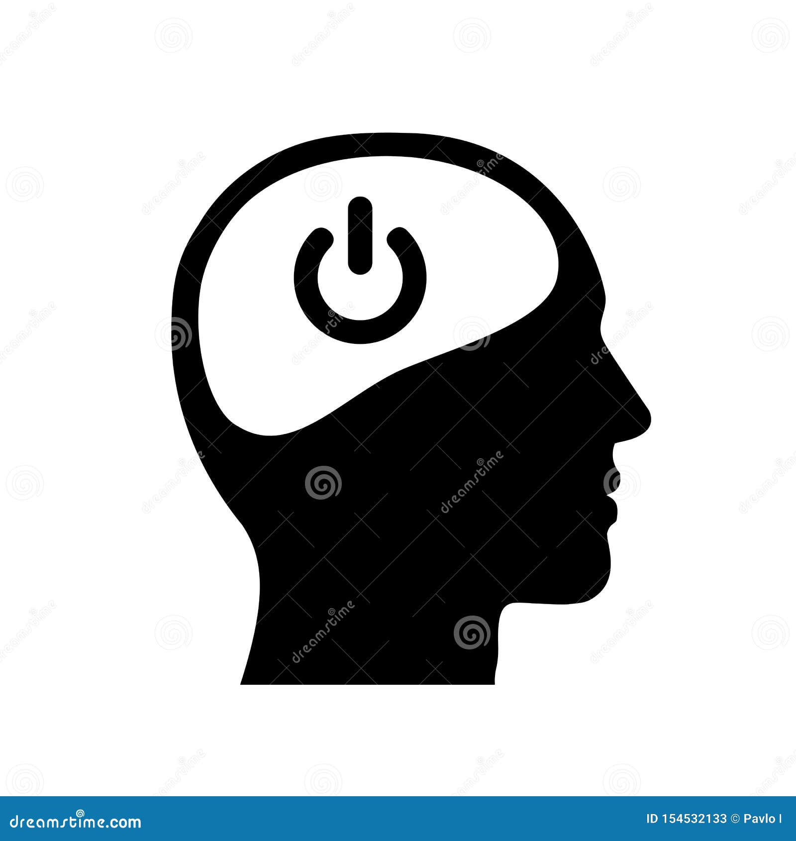 Button Switch on the Brain - Vector Stock Vector - Illustration of ...