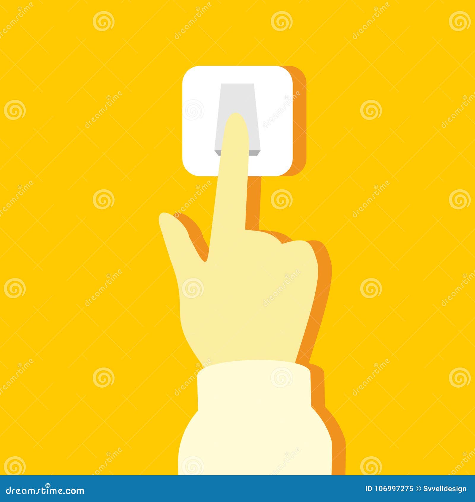Button Switch Hand Gesture Vector Illustration Graphic Stock Vector ...