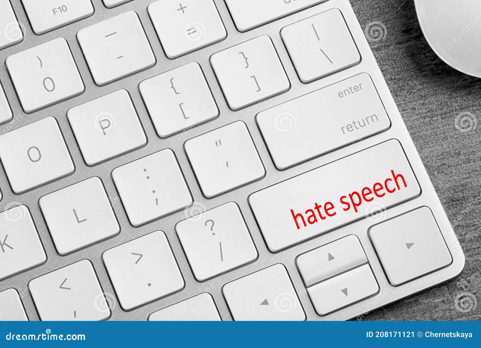 Button with Text Hate Speech on Computer Keyboard, Closeup Stock Image ...