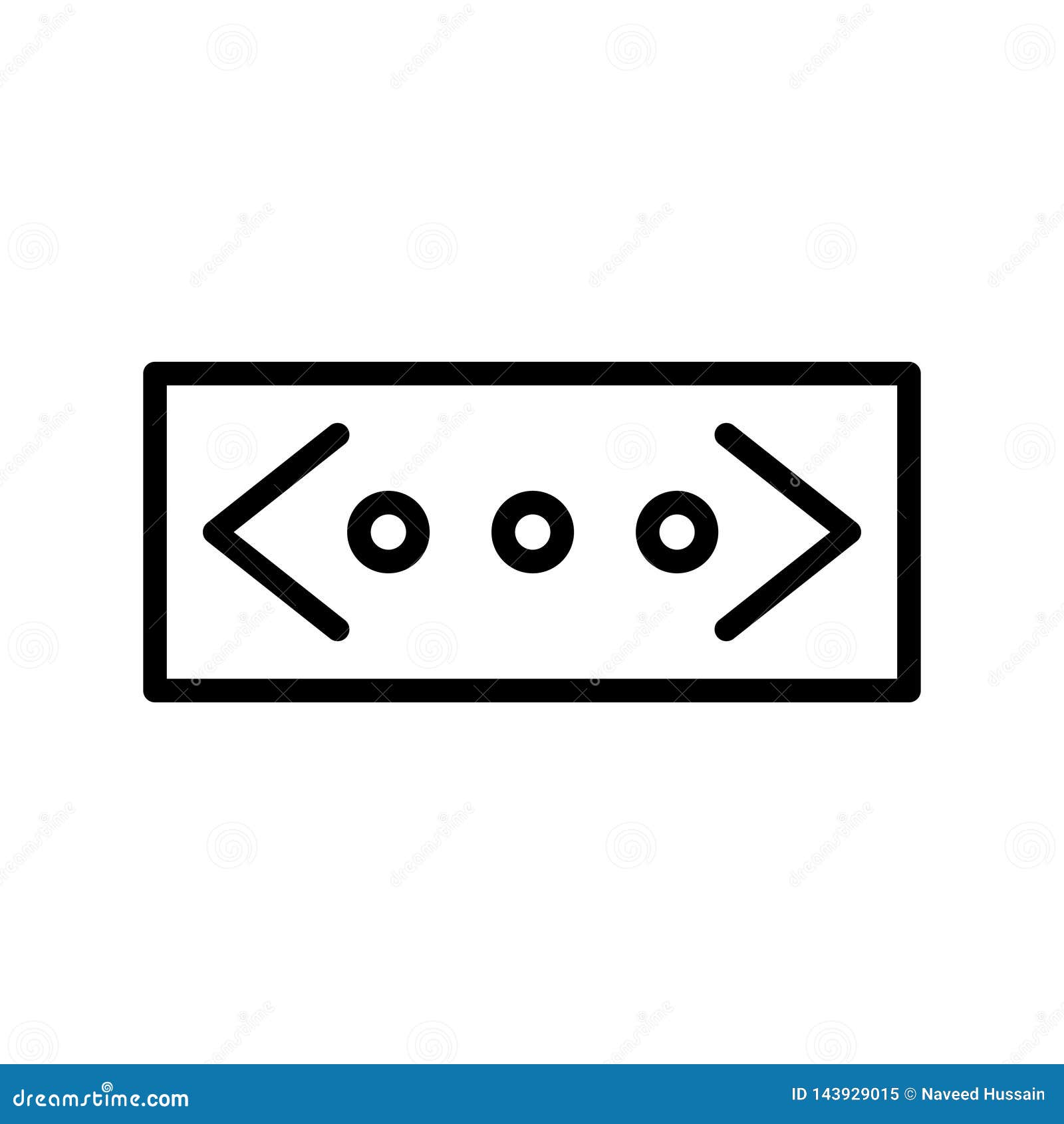 Button Thin Line Vector Icon Stock Vector - Illustration of left, arrow ...