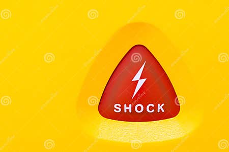 Button To Apply an AED Shock Stock Photo - Image of generator, pain ...