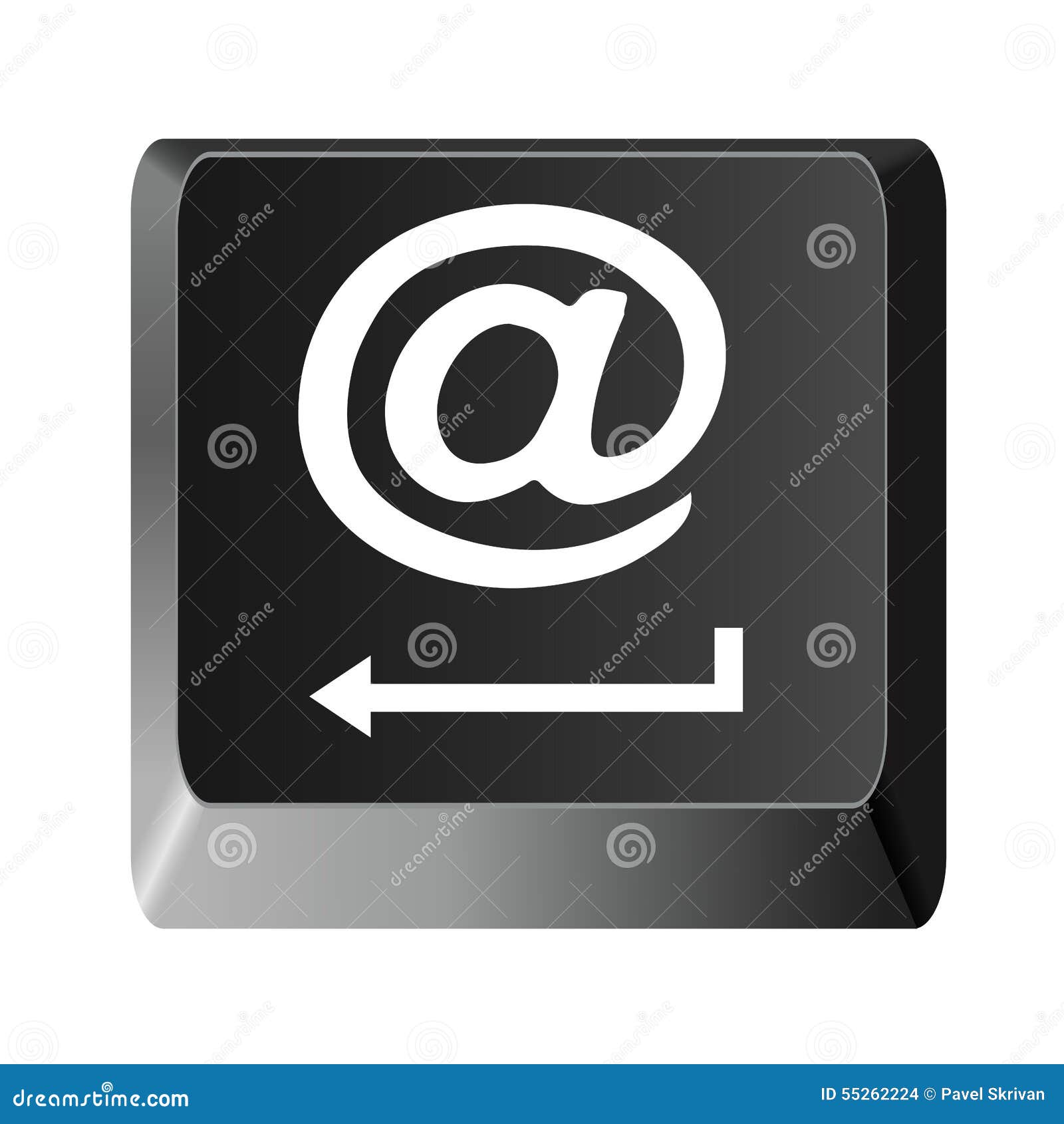 Button to enter the email stock illustration. Illustration of ...