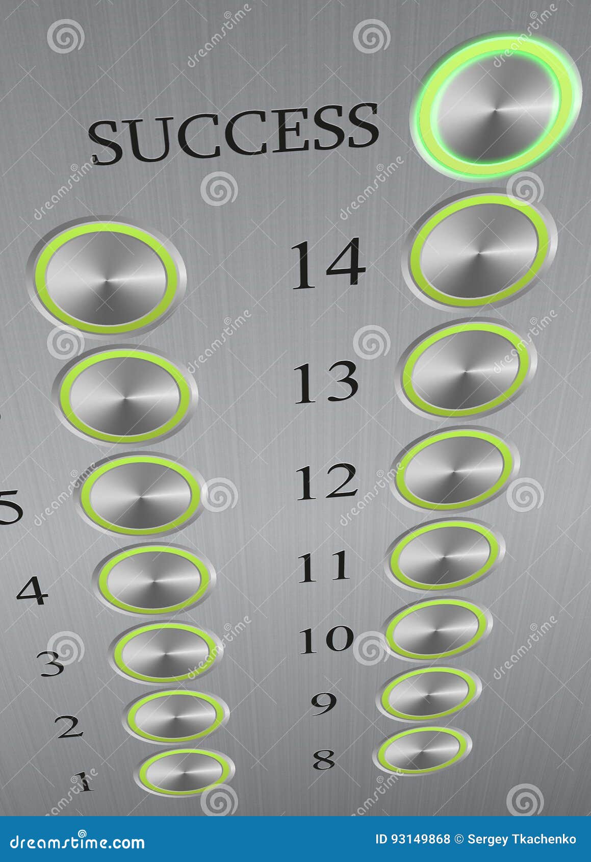 Button to success stock illustration. Illustration of metal - 93149868