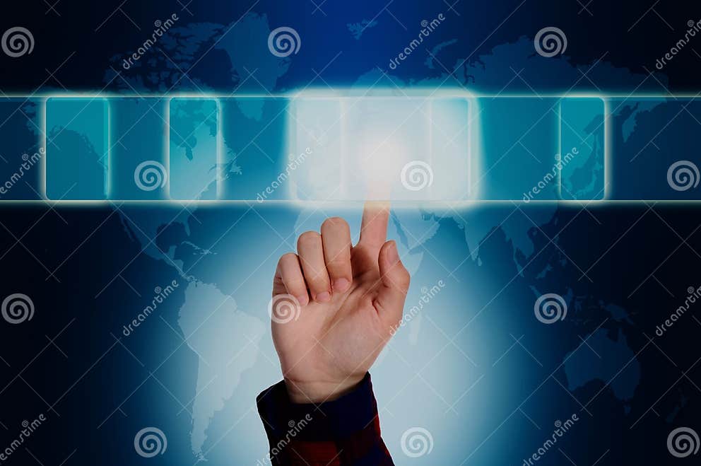 Button touch stock image. Image of high, corporation - 28096451