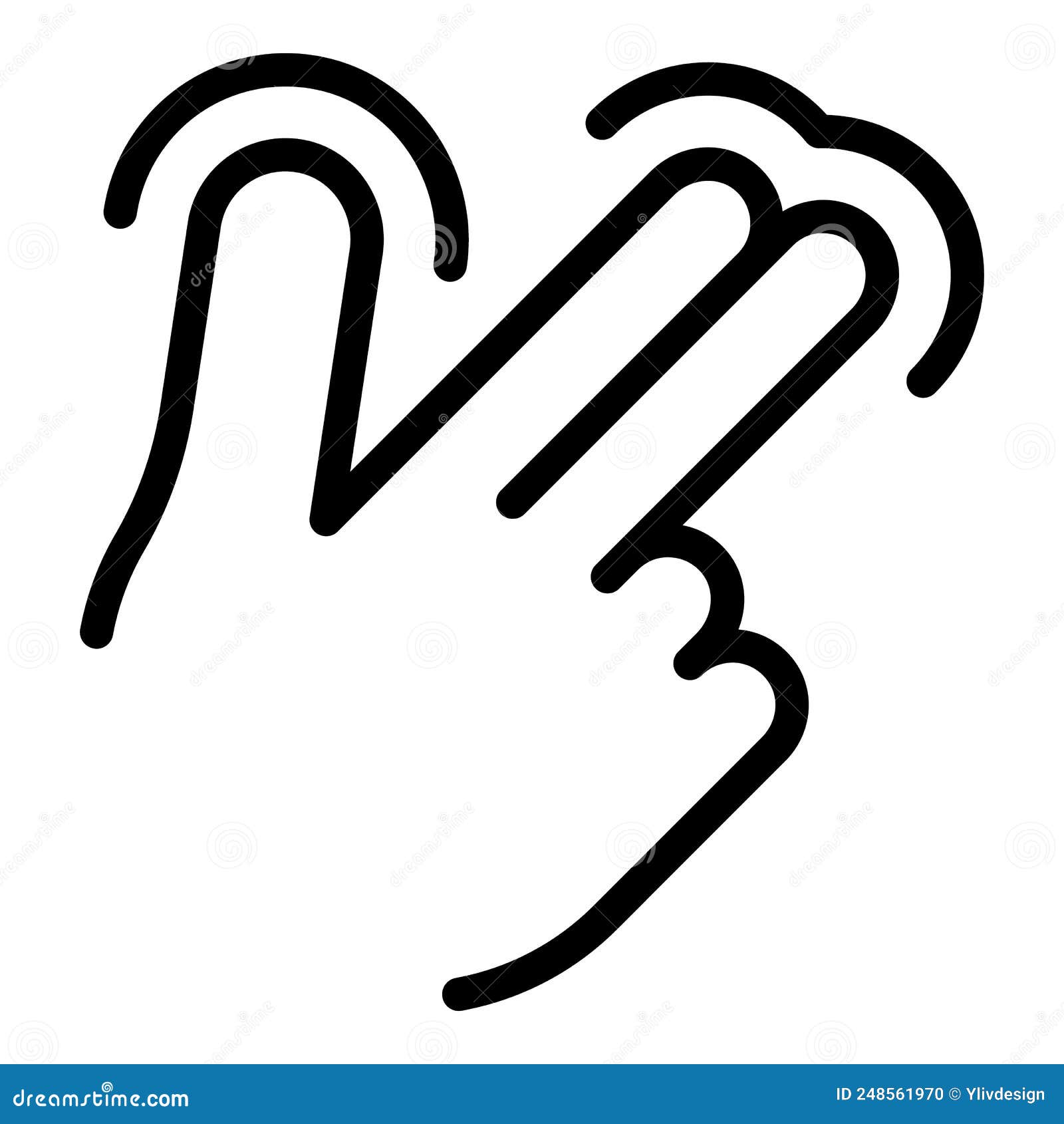 Button Touch Icon Outline Vector. Screen App Stock Vector ...