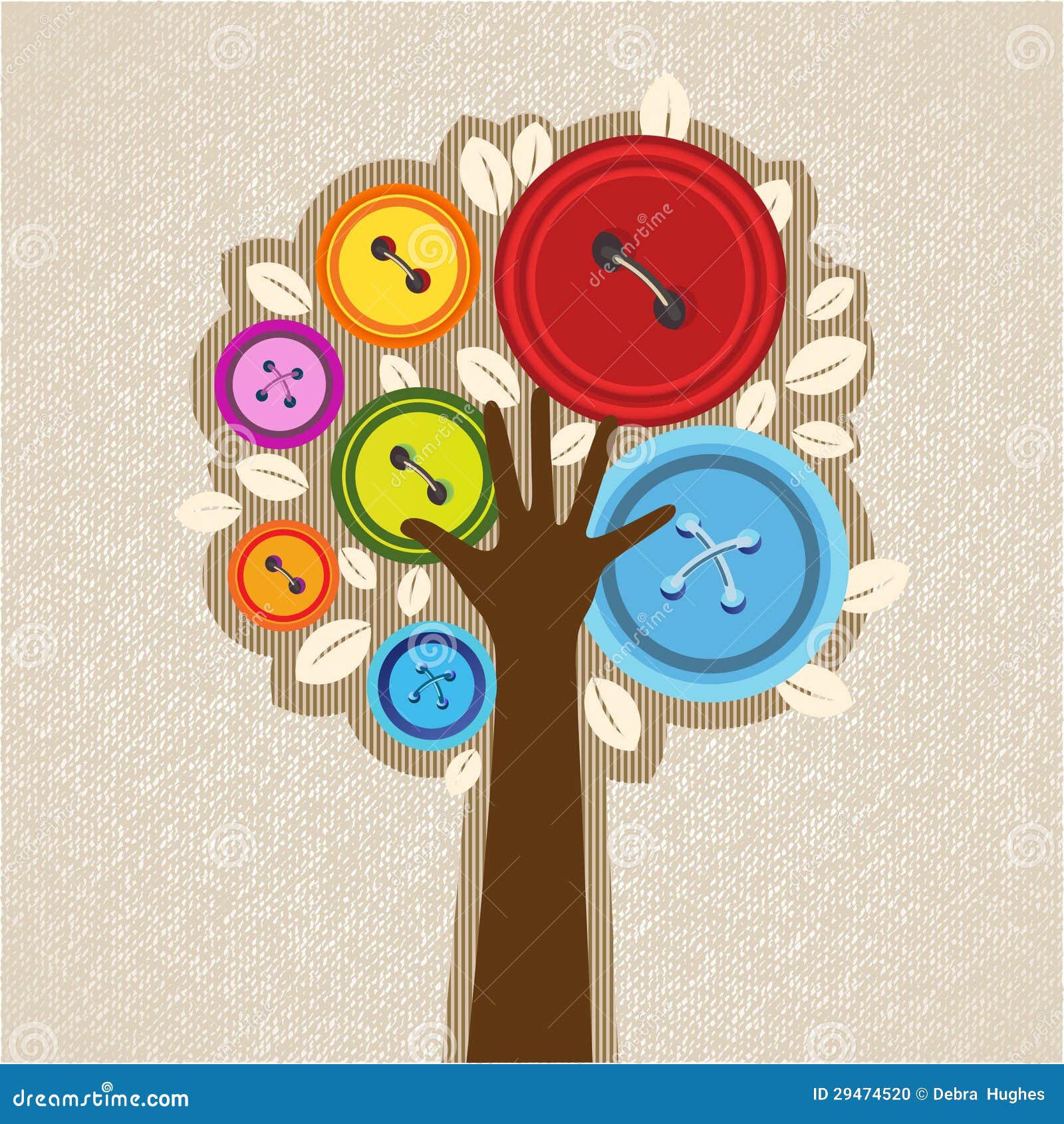 Button tree stock vector. Illustration of design, abstract - 29474520
