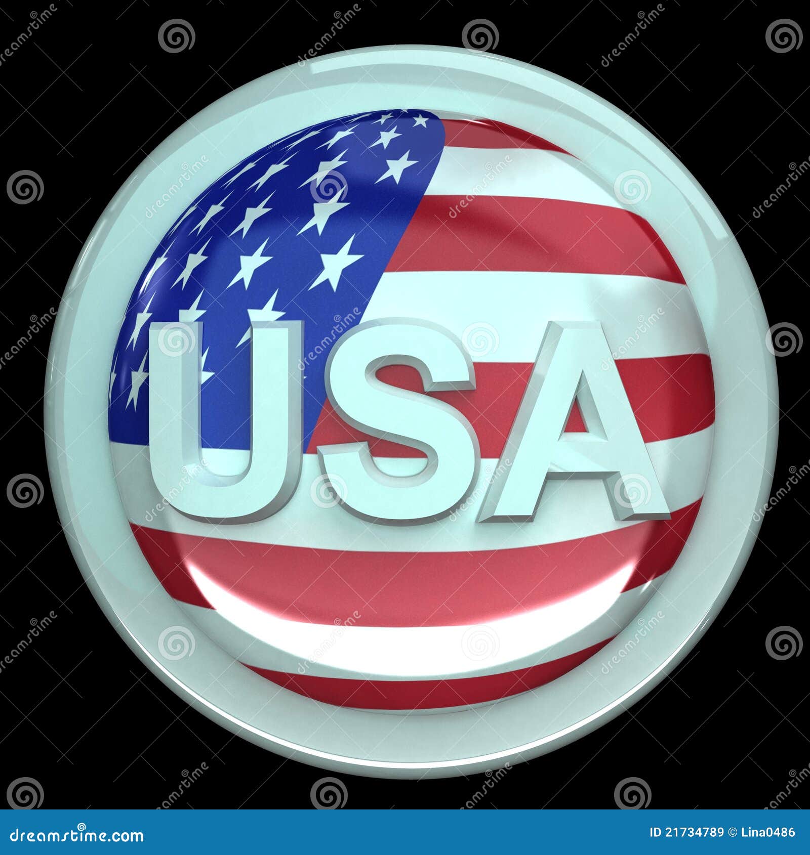 The button USA stock illustration. Illustration of union - 21734789