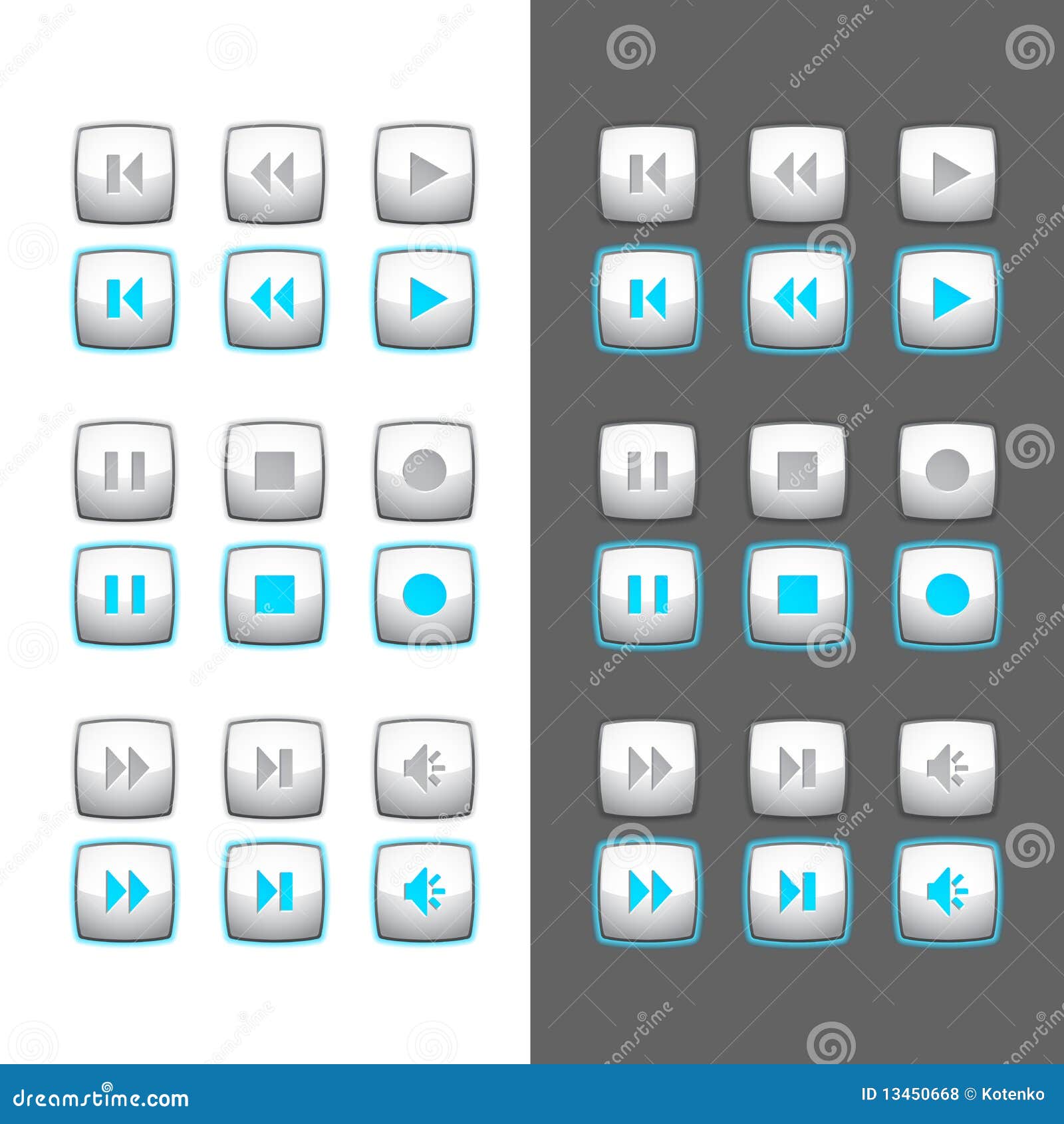 Button video stock vector. Illustration of pause, buttons - 13450668