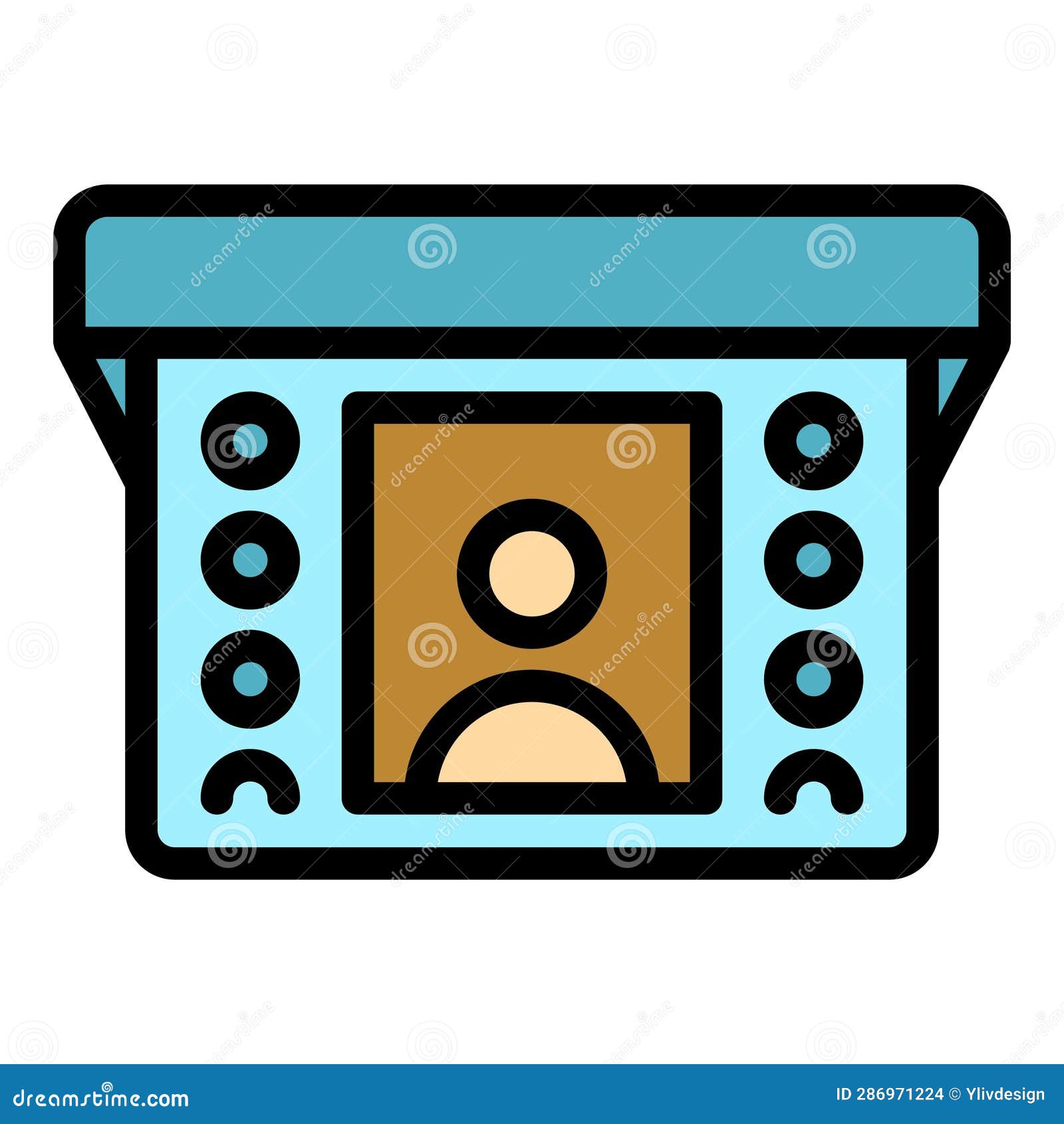 Button Video Intercom Icon Vector Flat Stock Vector - Illustration of ...