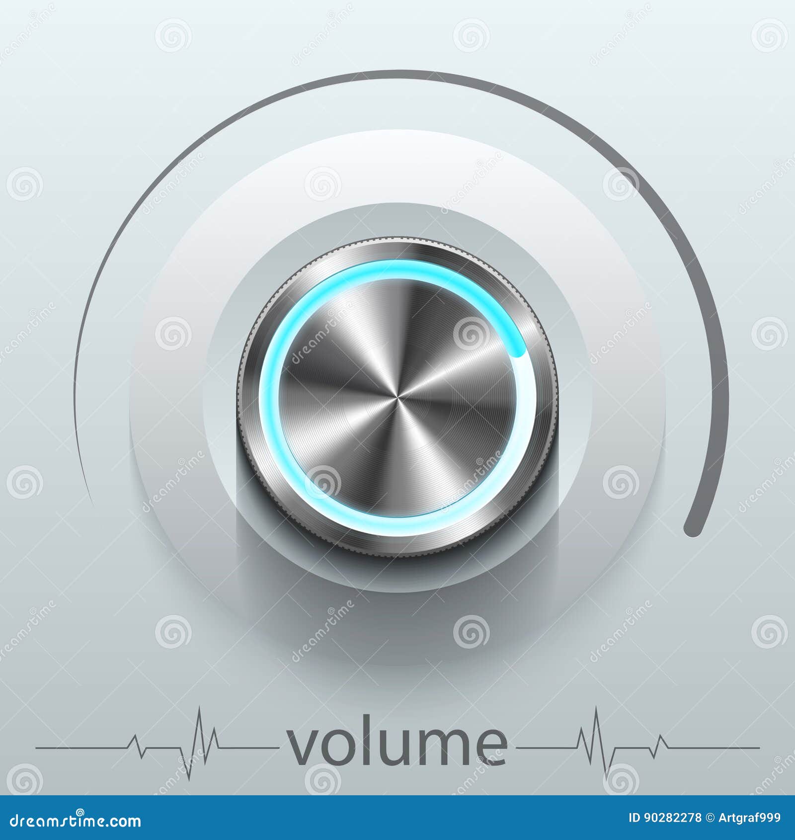 Button Volume Design Element Stock Illustration - Illustration of blue ...