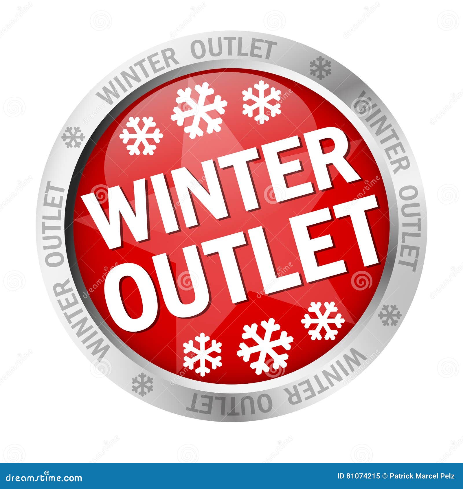 Button - Winter Outlet stock vector. Illustration of product - 81074215