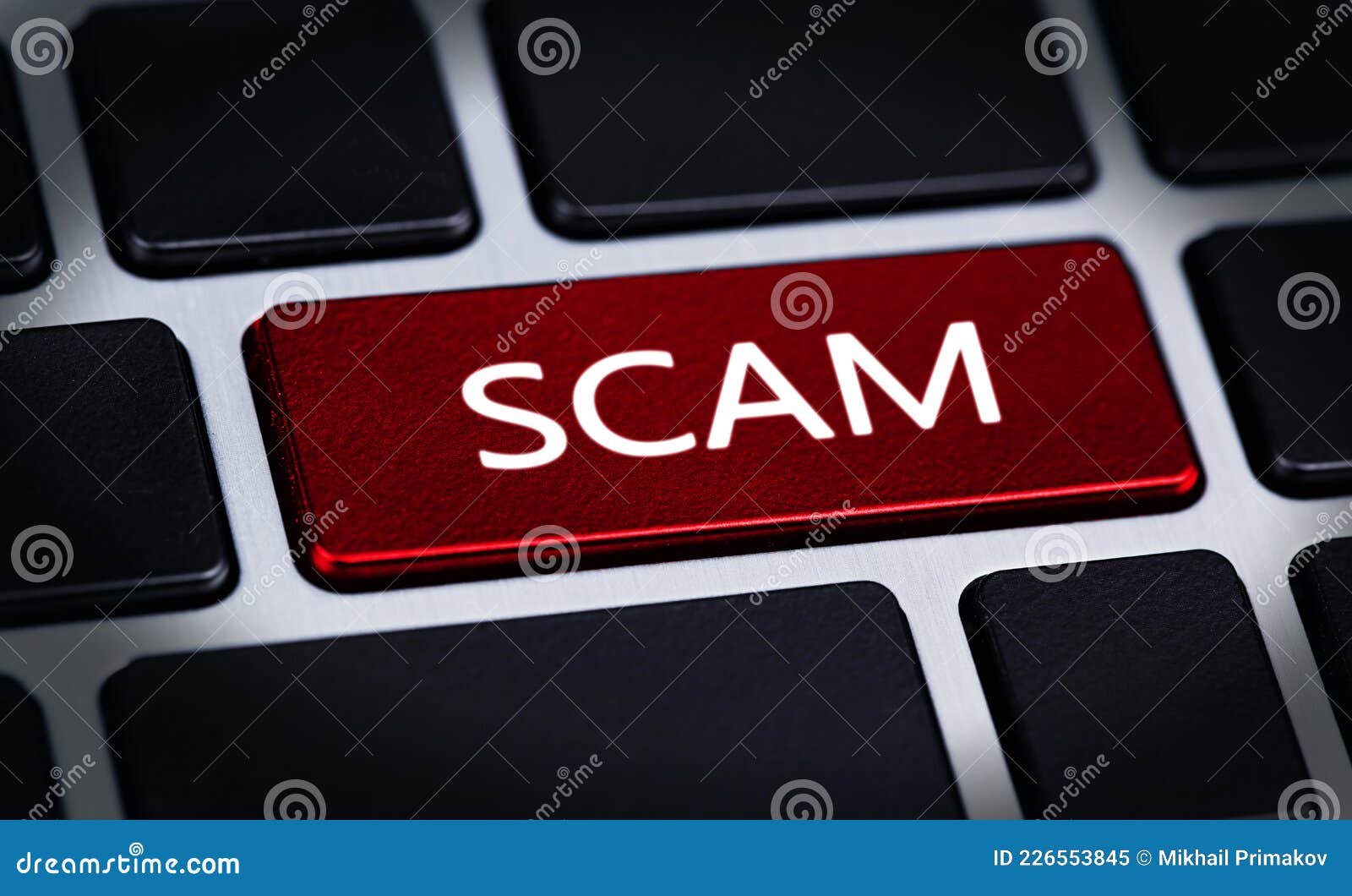 Button with word SCAM stock image. Image of caution - 226553845