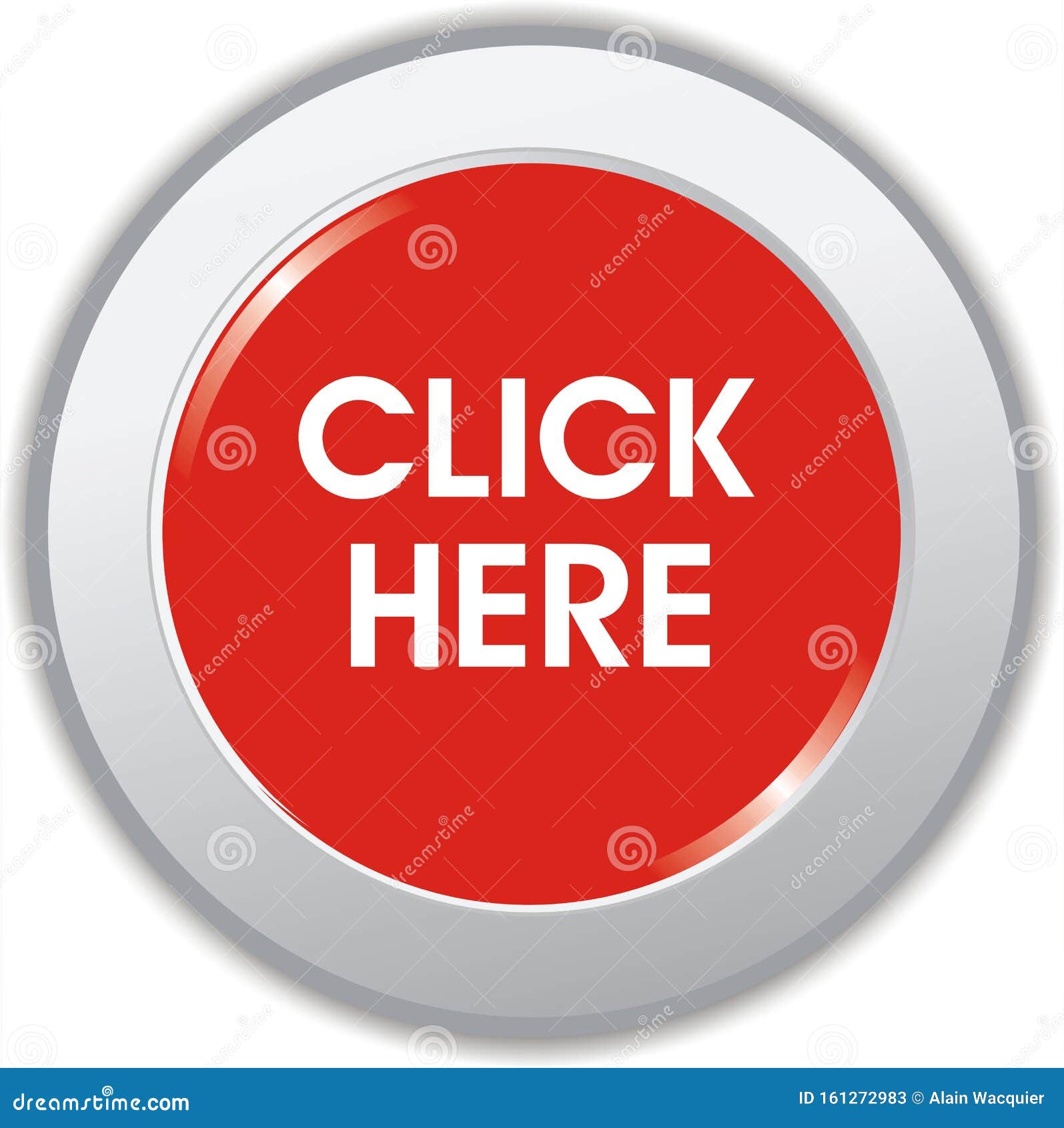 Button with Written on Click Here Stock Illustration - Illustration of ...