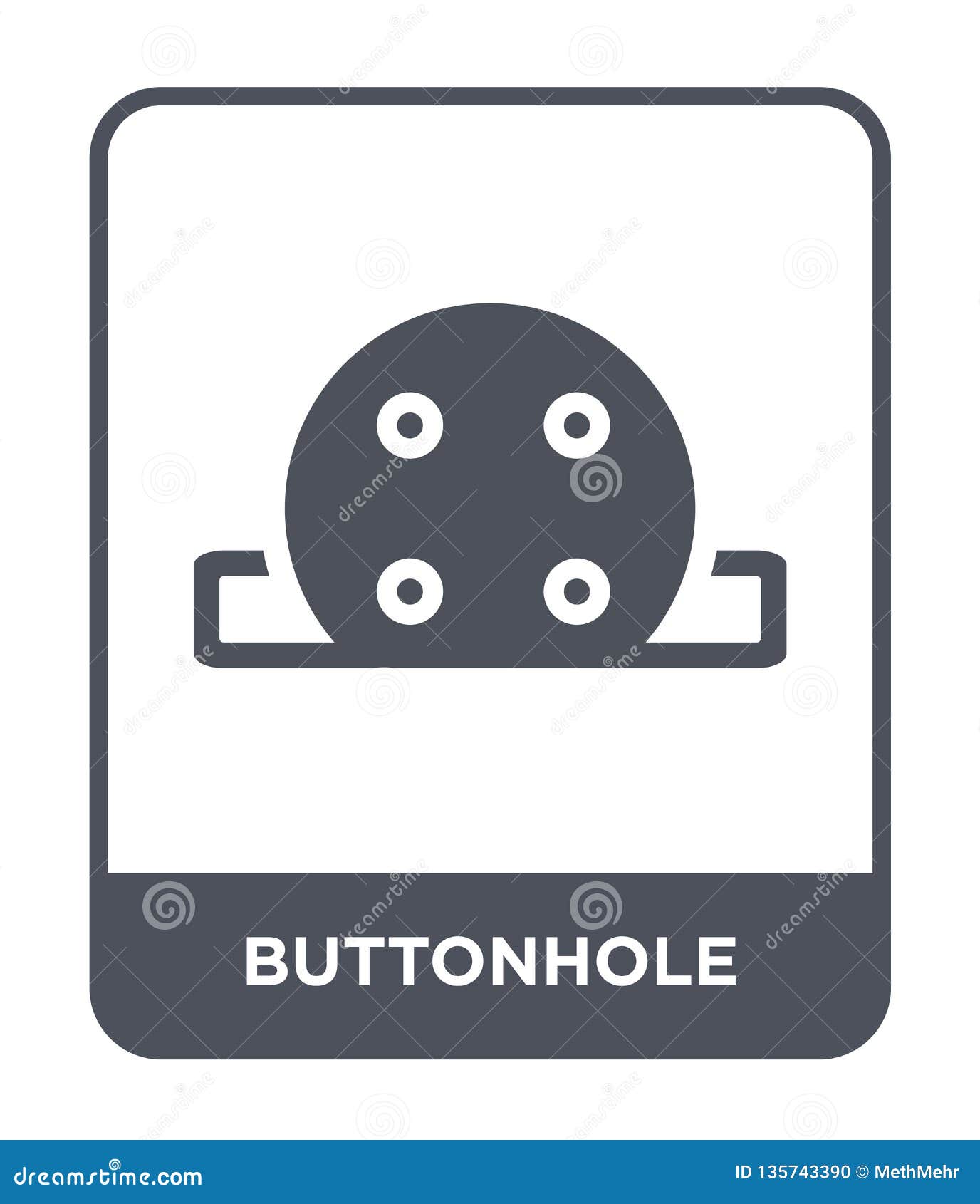 Buttonhole Vector Icon On White Background. Flat Vector Buttonhole Icon ...