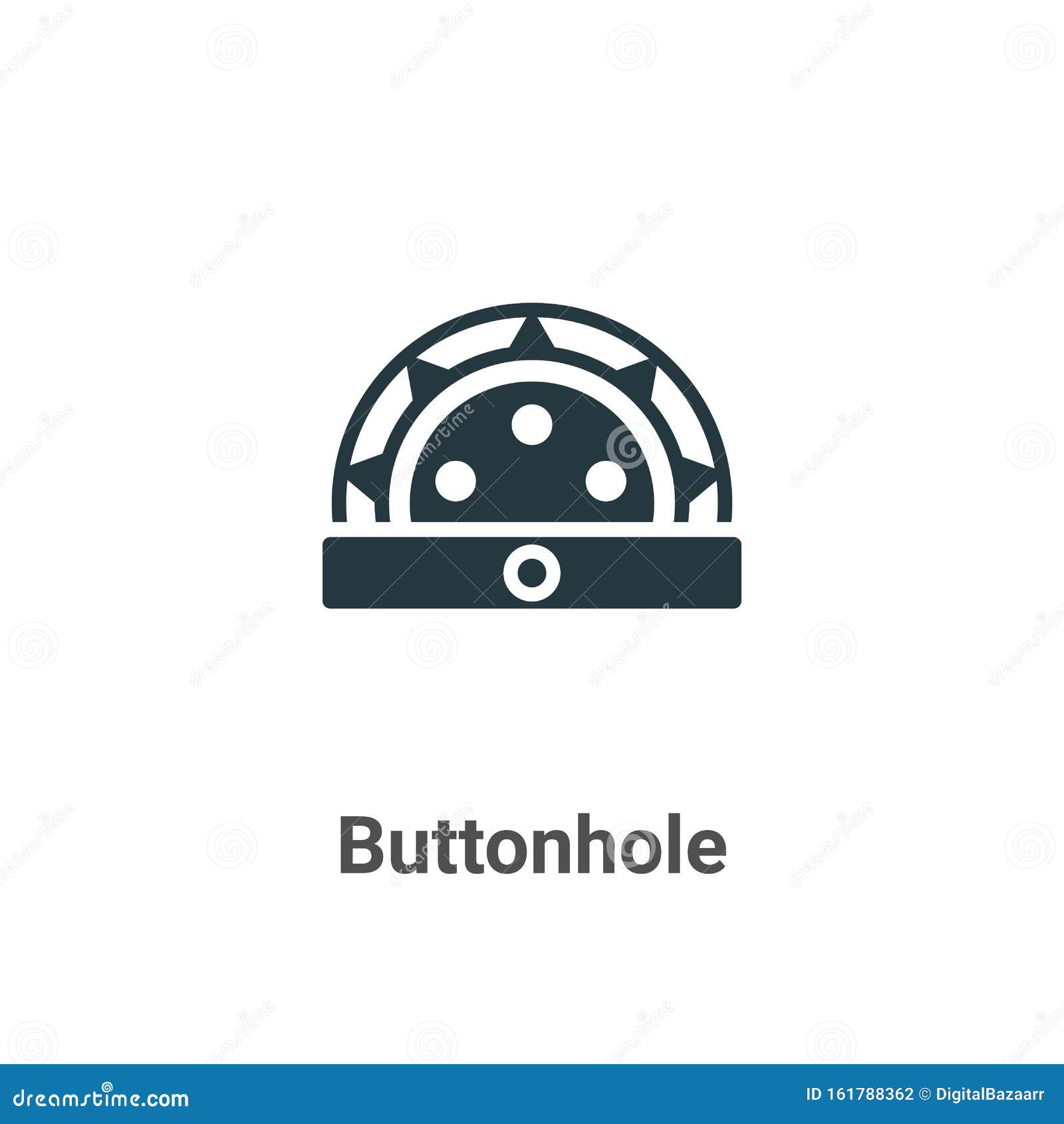 Buttonhole Vector Icon On White Background. Flat Vector Buttonhole Icon ...
